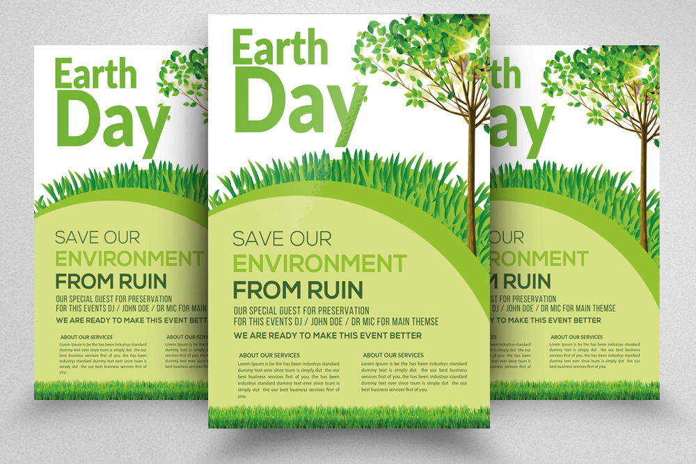 Earth Day Flyer Template