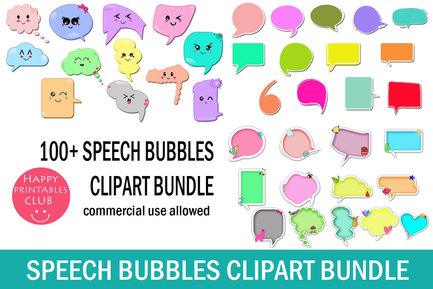 Speech Bubbles Clipart Bundle-Conversation Bubbles Clipart