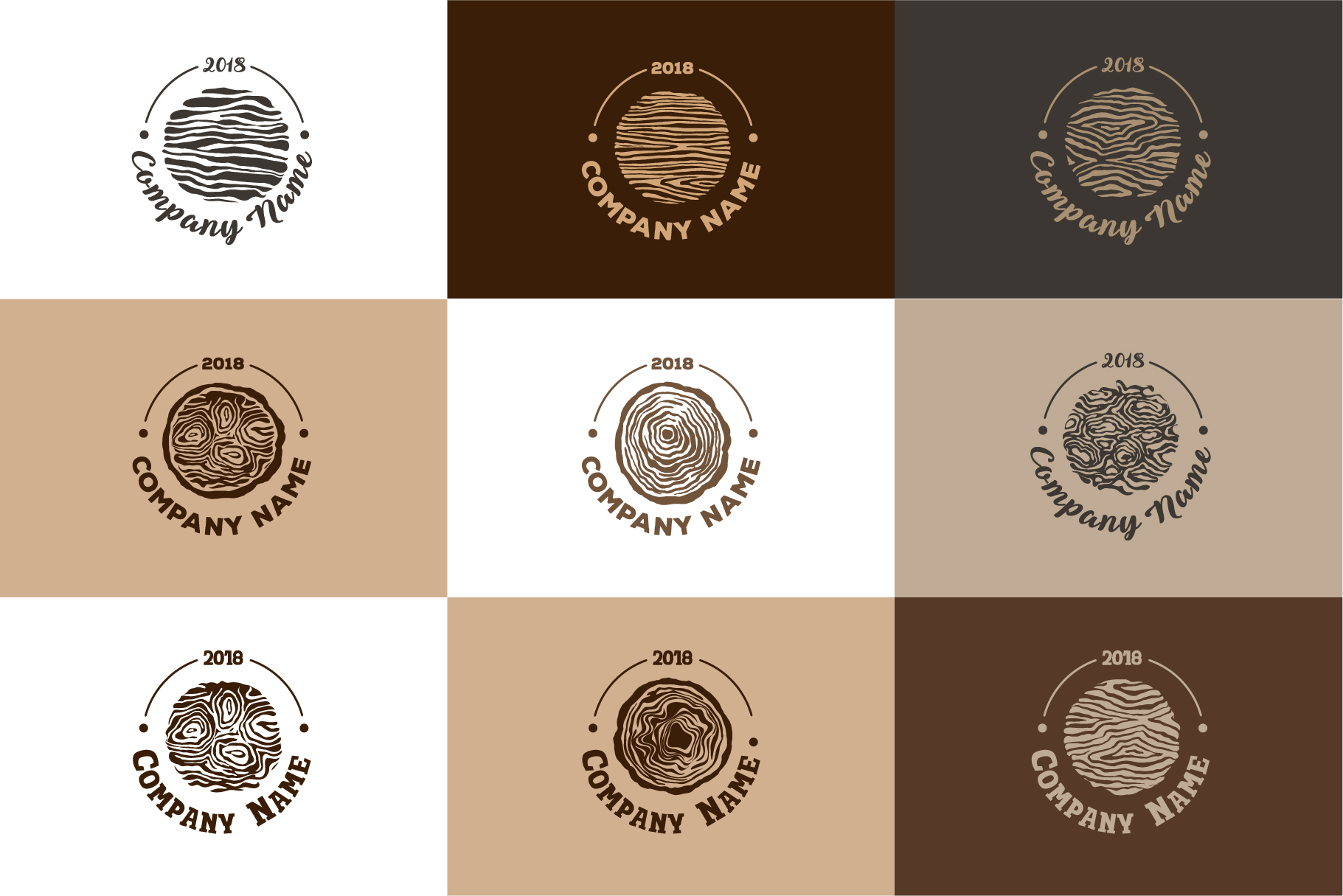 Wood and timber texture symbol logo. (128213) | Illustrations | Design ...