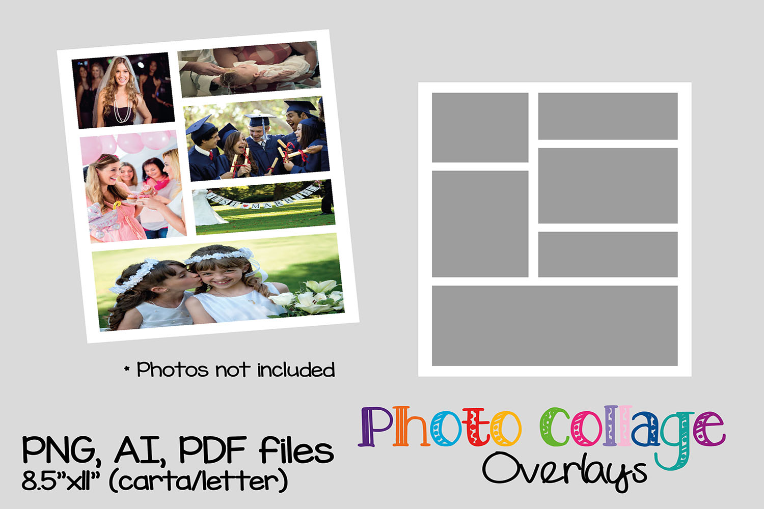 15 Photo collage templates bundle