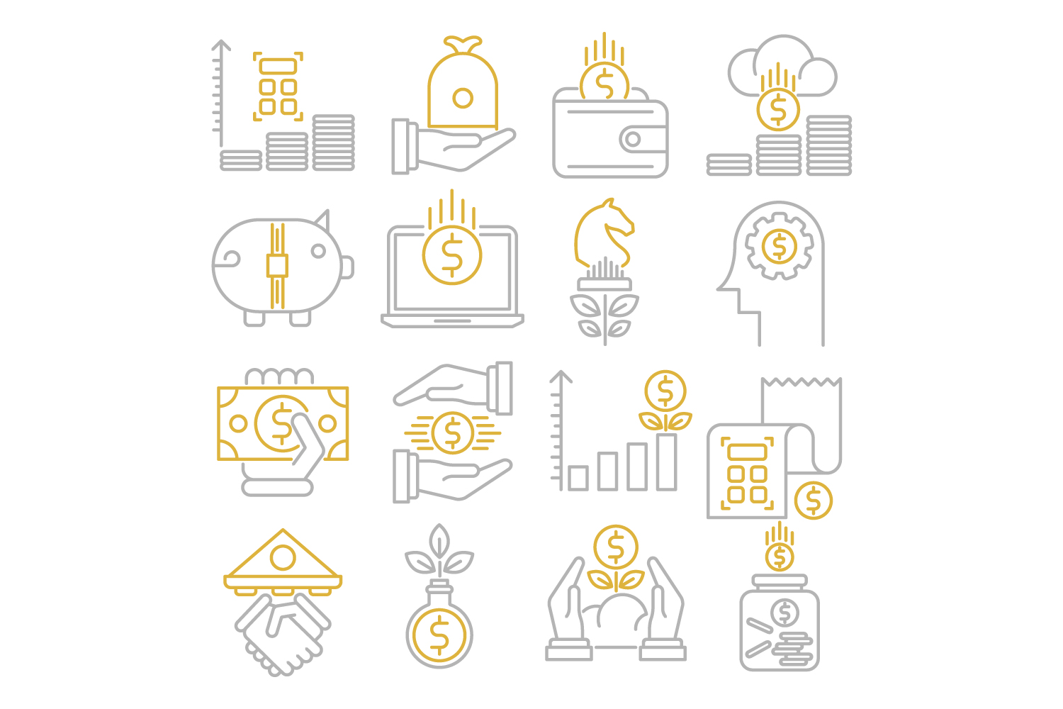 Finance icons set