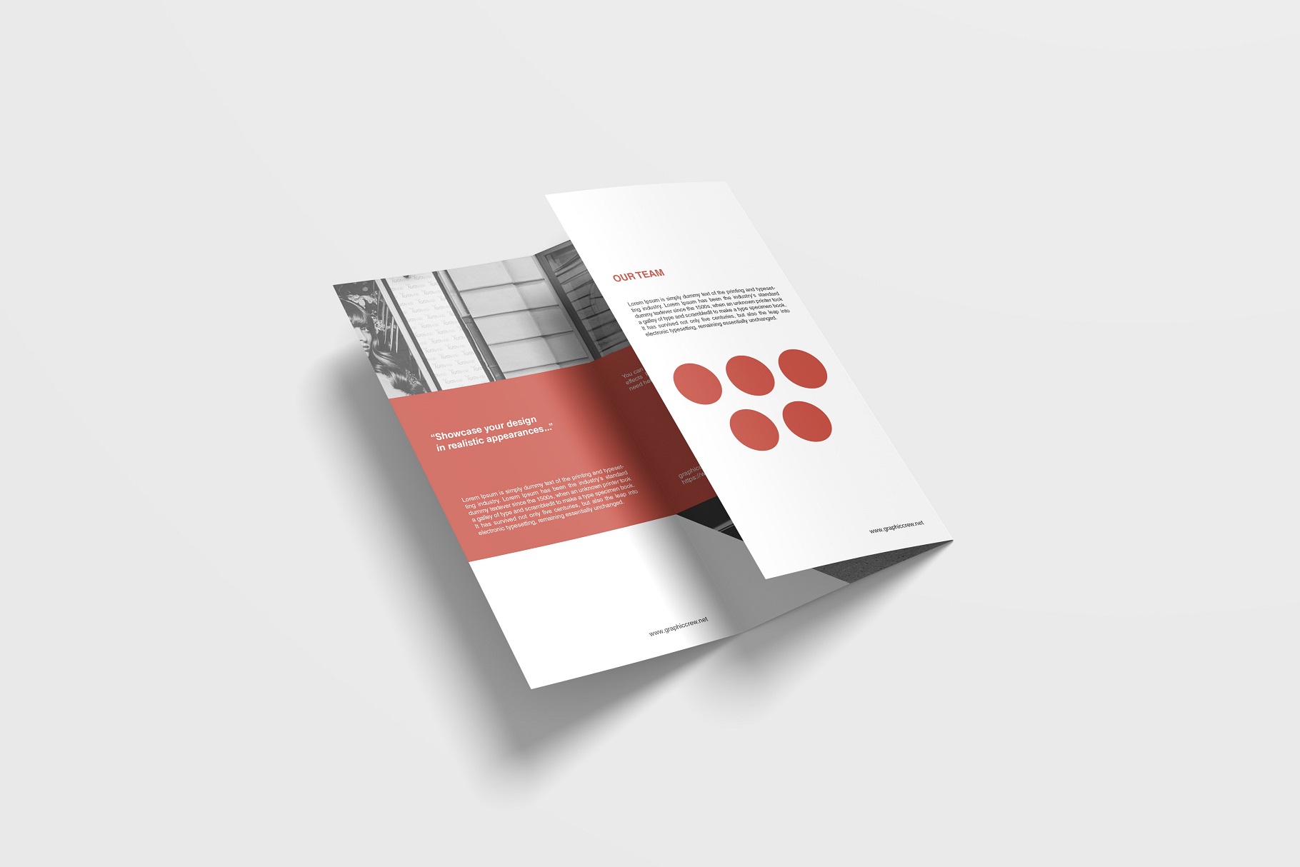 A4 Tri Fold Brochure Mockup