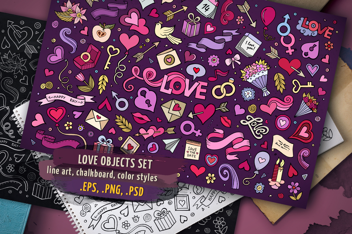 Love Objects & Symbols Set