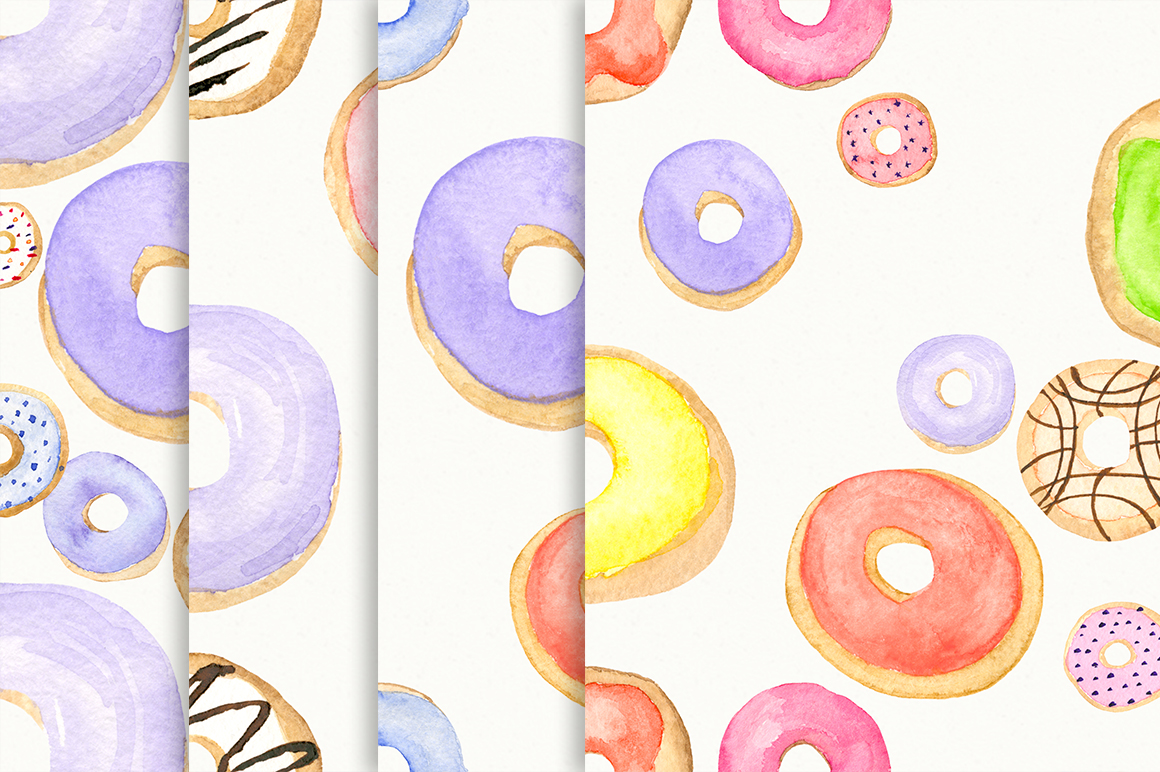 WATERCOLOR DONUTS