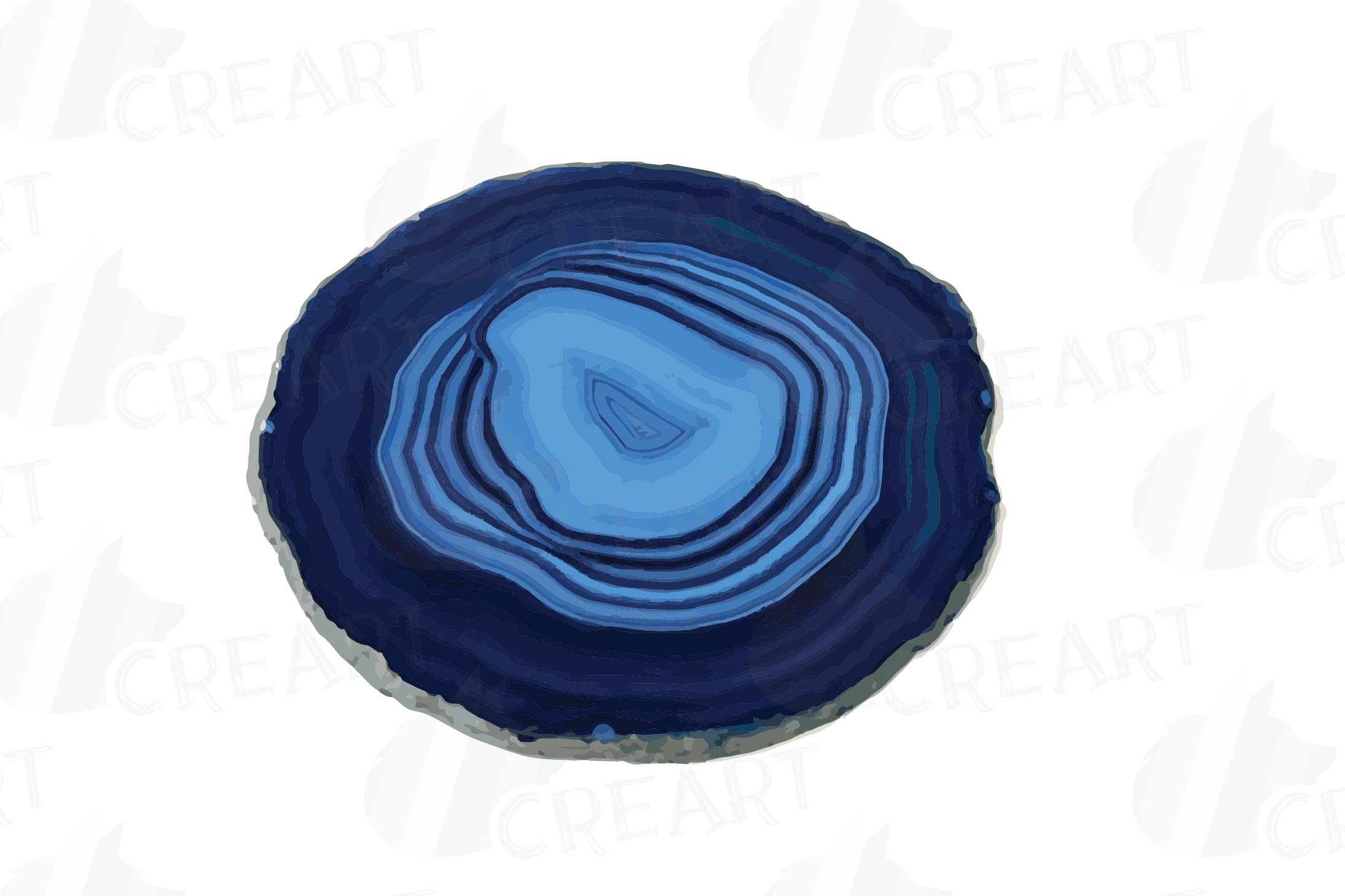 Agate slice watercolor, mineral agate slice clip art (106479 ...