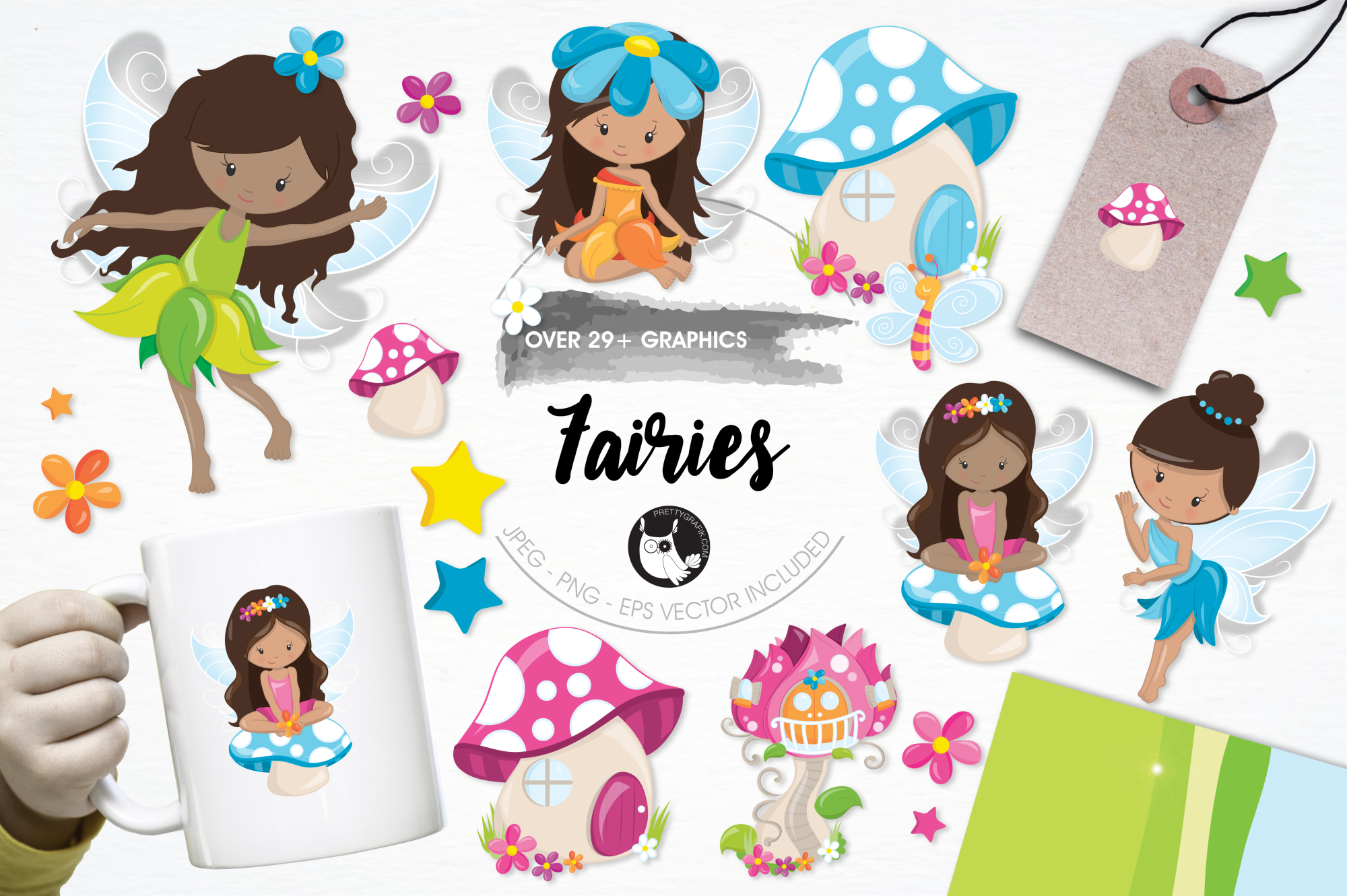 Fairies graphics and illustrations (14614) | Illustrations | Design Bundles