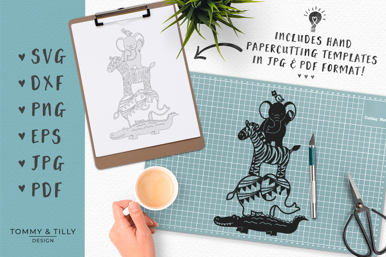 Animal Stack - SVG DXF PNG EPS JPG PDF Cutting File