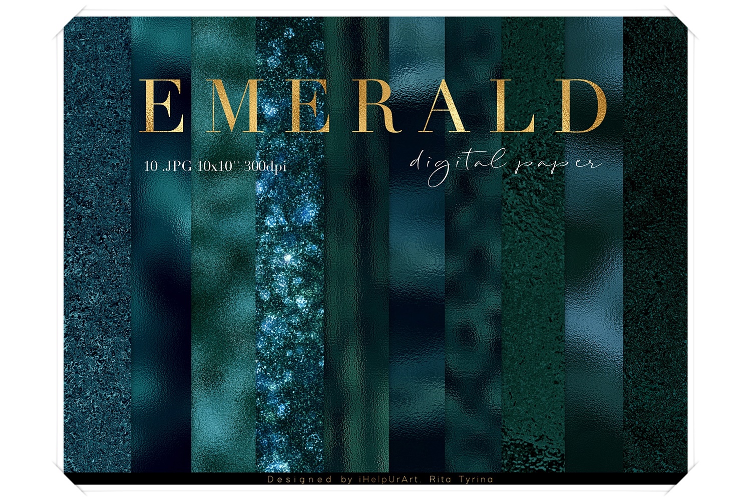 Emerald Green Foil Paper (258168) | Textures | Design Bundles
