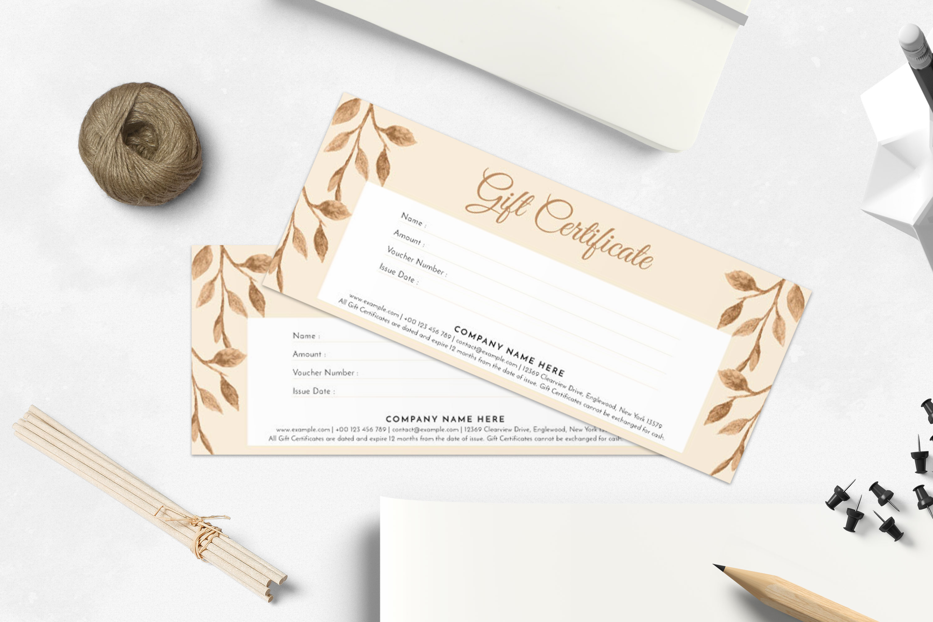 Modern Gift Certificate Template