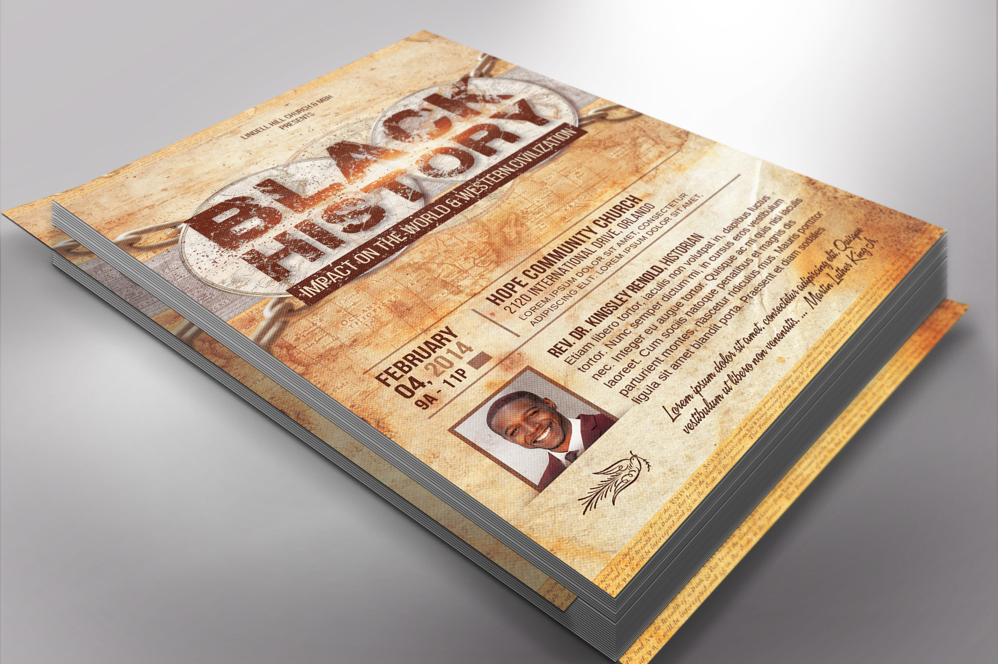 Black History Flyer Photoshop Template (468570) | Flyers | Design Bundles
