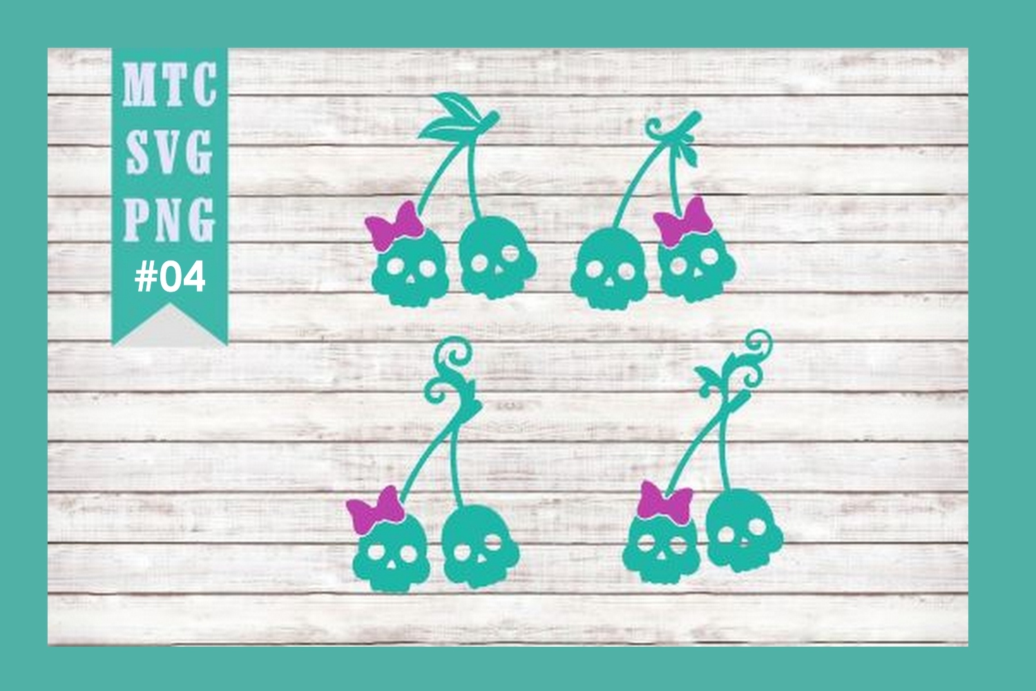 Cherry Skulls Halloween Design #04 SVG Cut File (336914) | SVGs ...