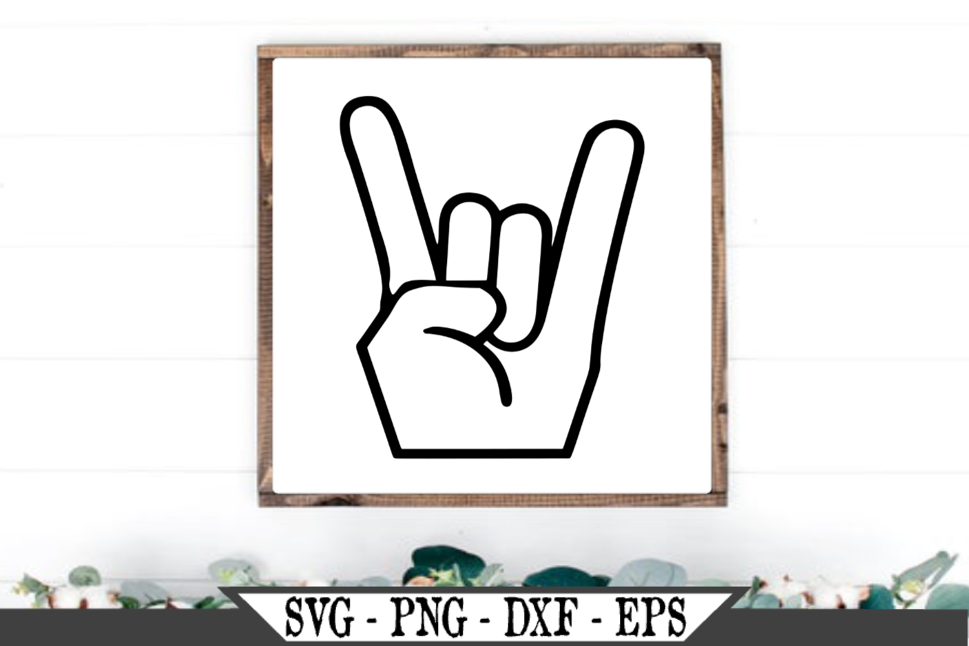 Rock On Hand Symbol SVG Graphic