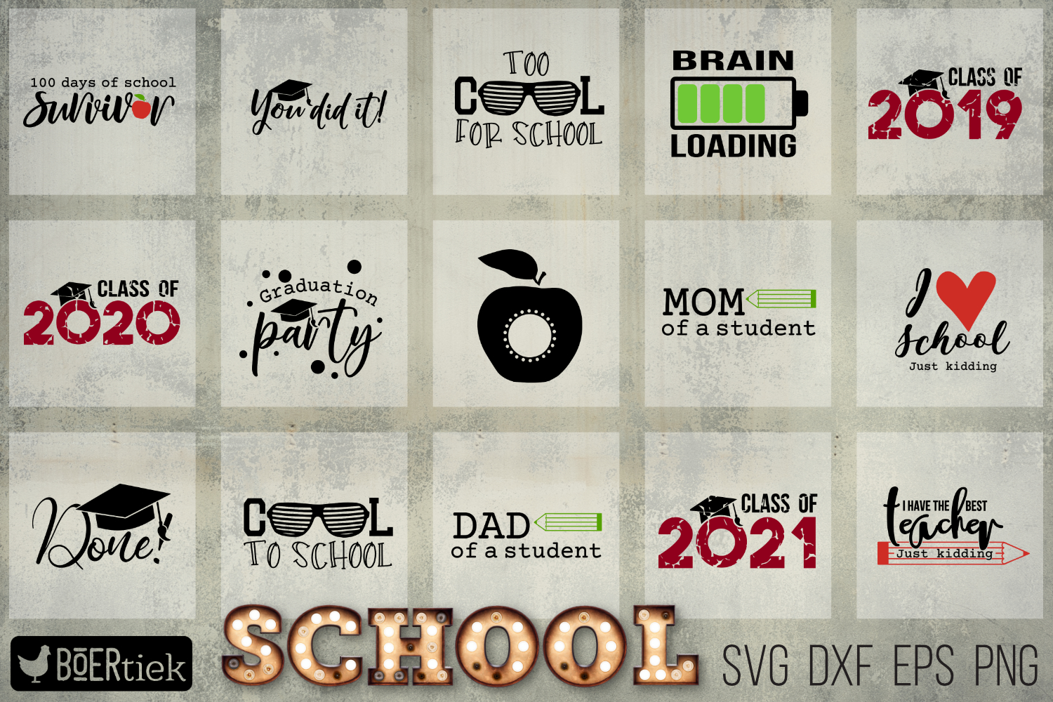 School bundle, SVG cutting files