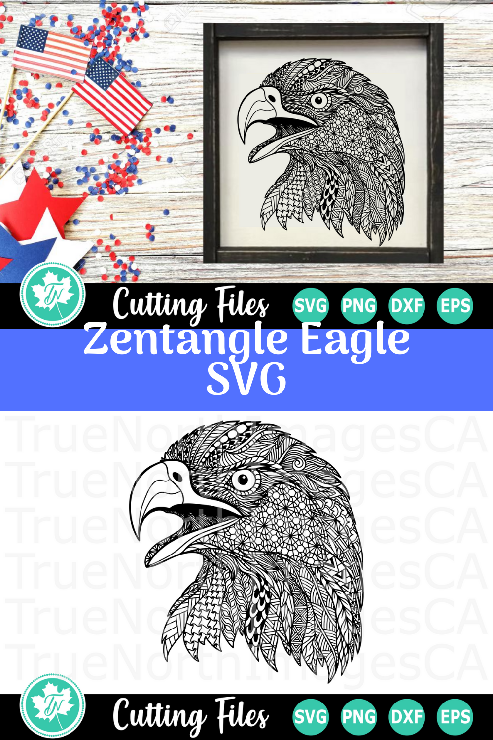 Eagle - A Zentangle SVG Cut File