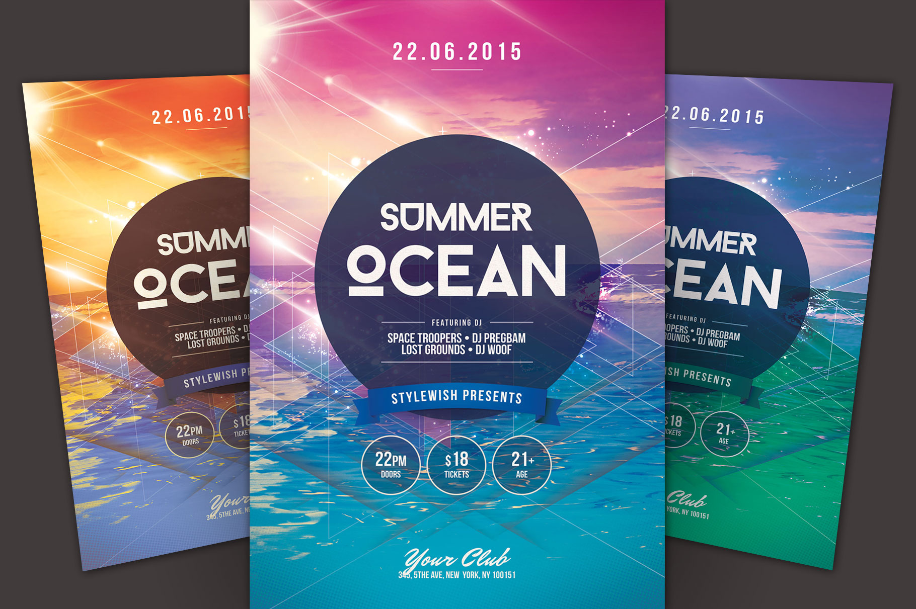Summer Ocean Flyer (83462) | Flyers | Design Bundles