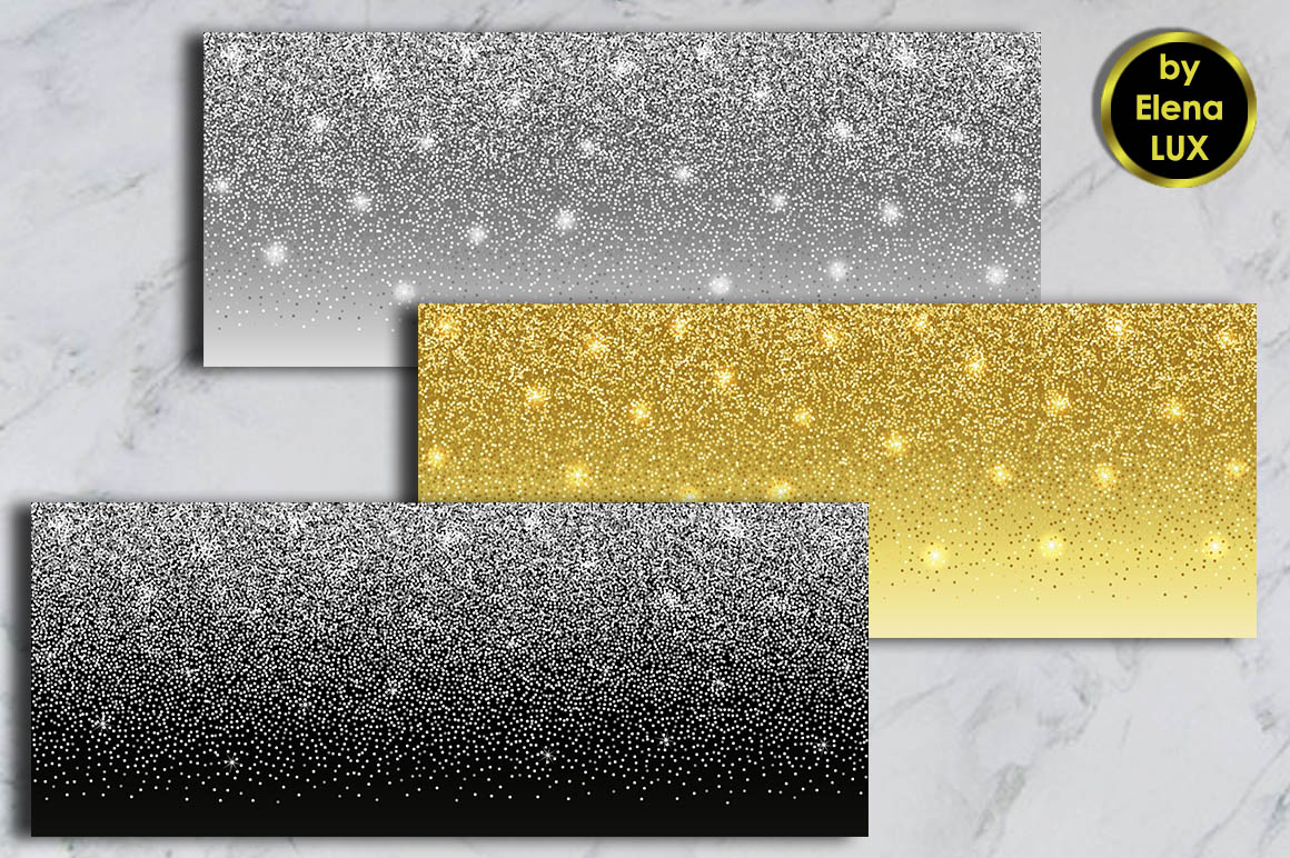 Glitter Web Banner Set (140430) | Backgrounds | Design Bundles