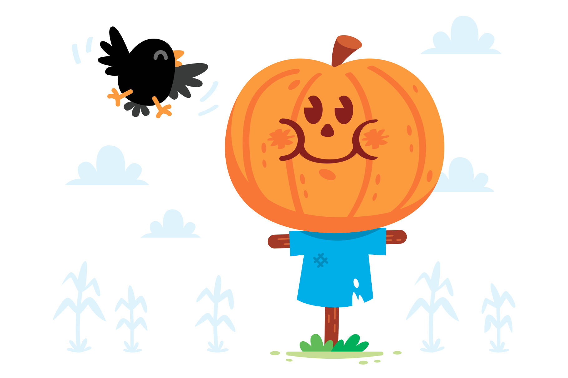 Scarecrow Pumpkin Clipart