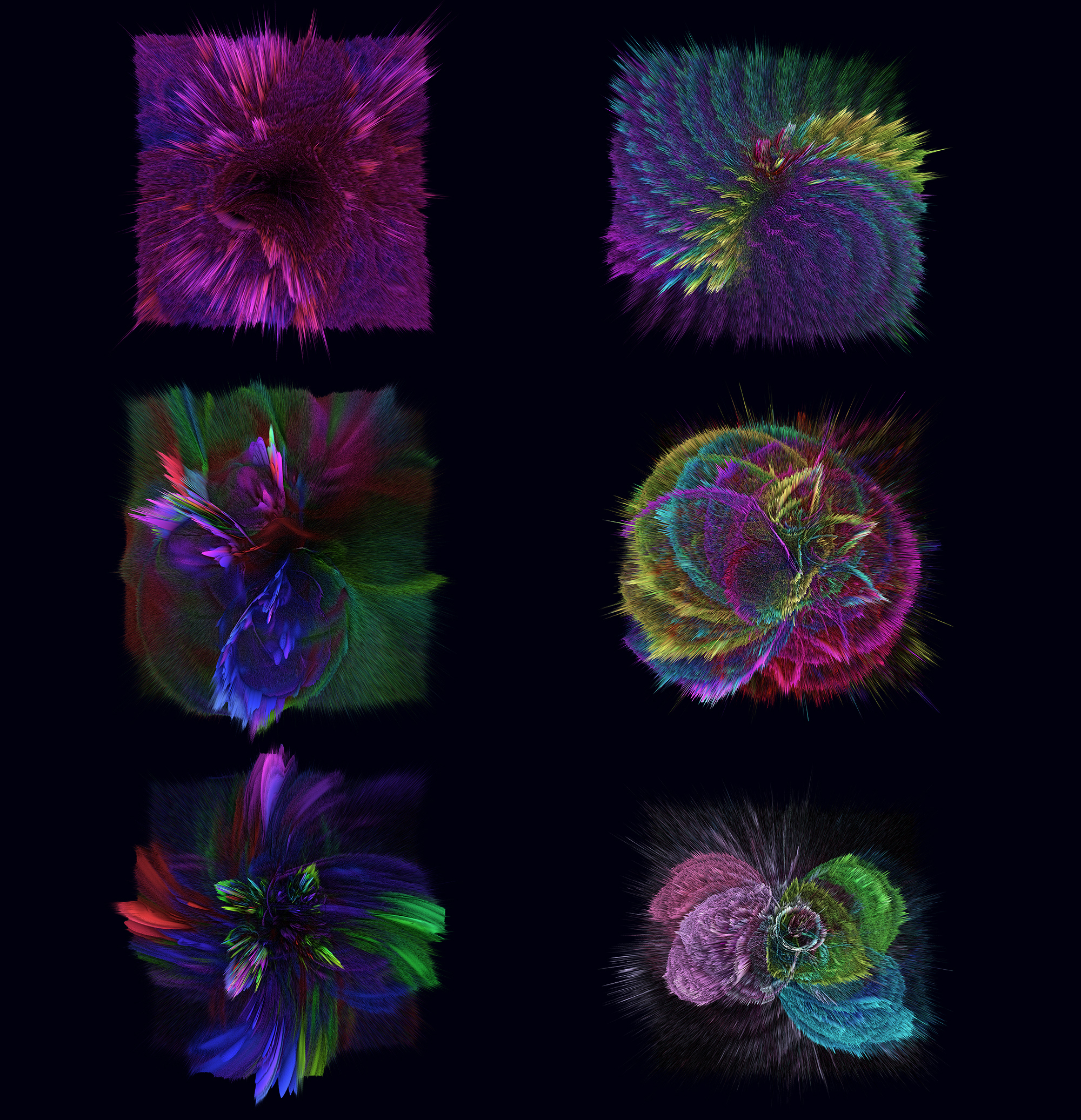 100 5K 3D Fractals Overlays