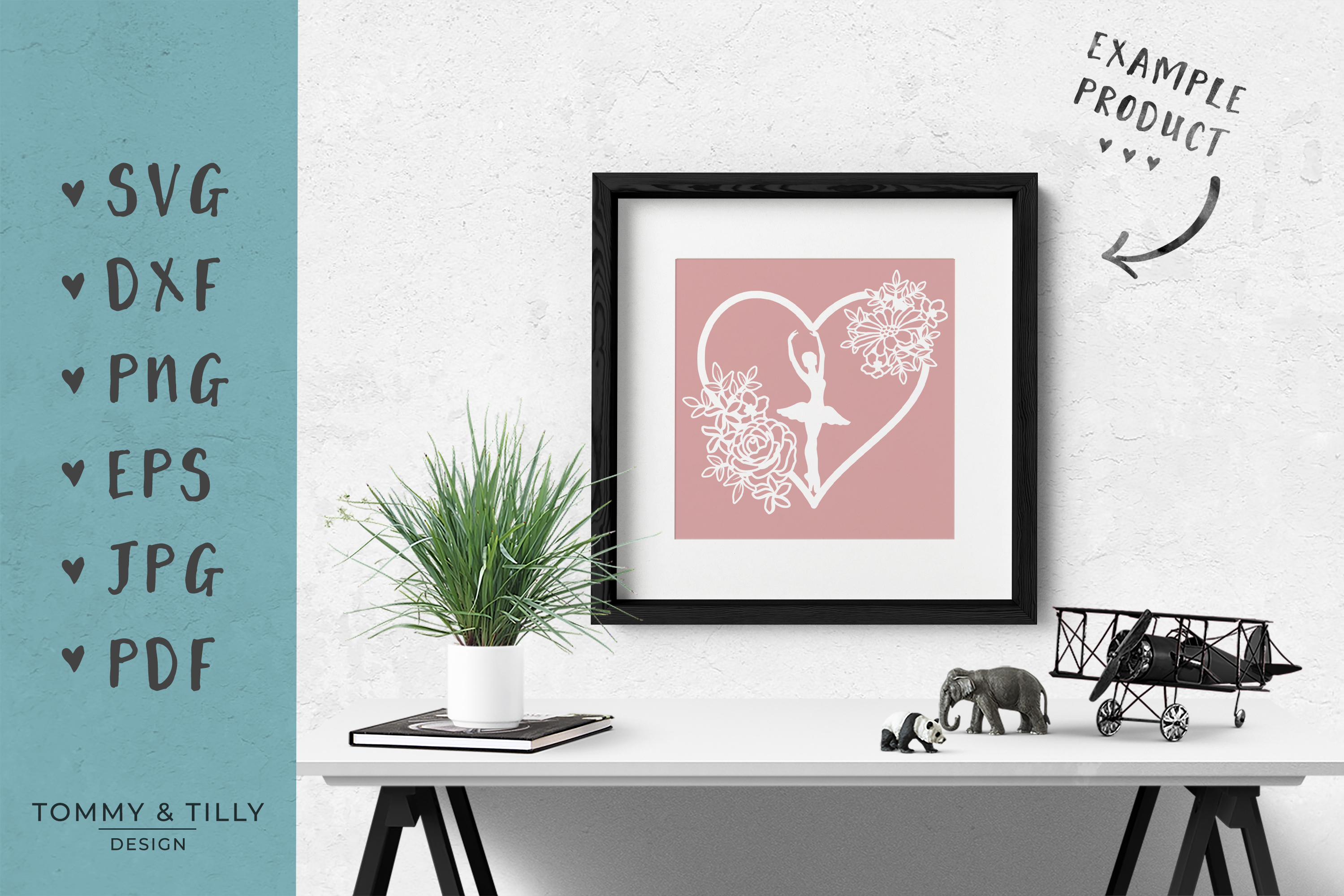 Ballerina Heart - SVG DXF PNG EPS JPG PDF Cutting File (89642) | SVGs ...