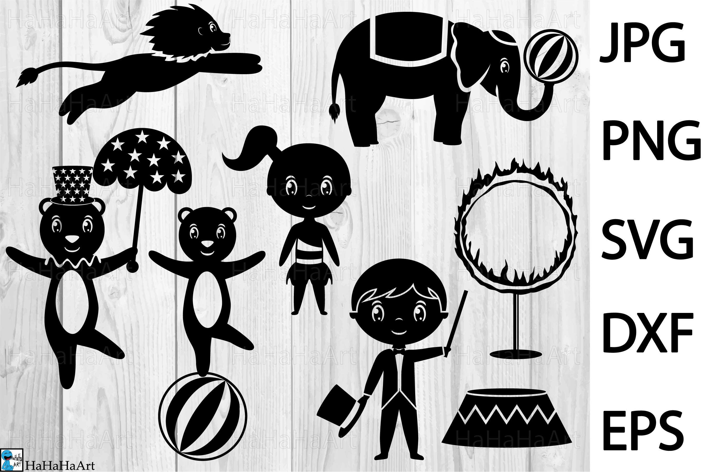 Black Circus Performance - Clip art / Cutting Files 368c