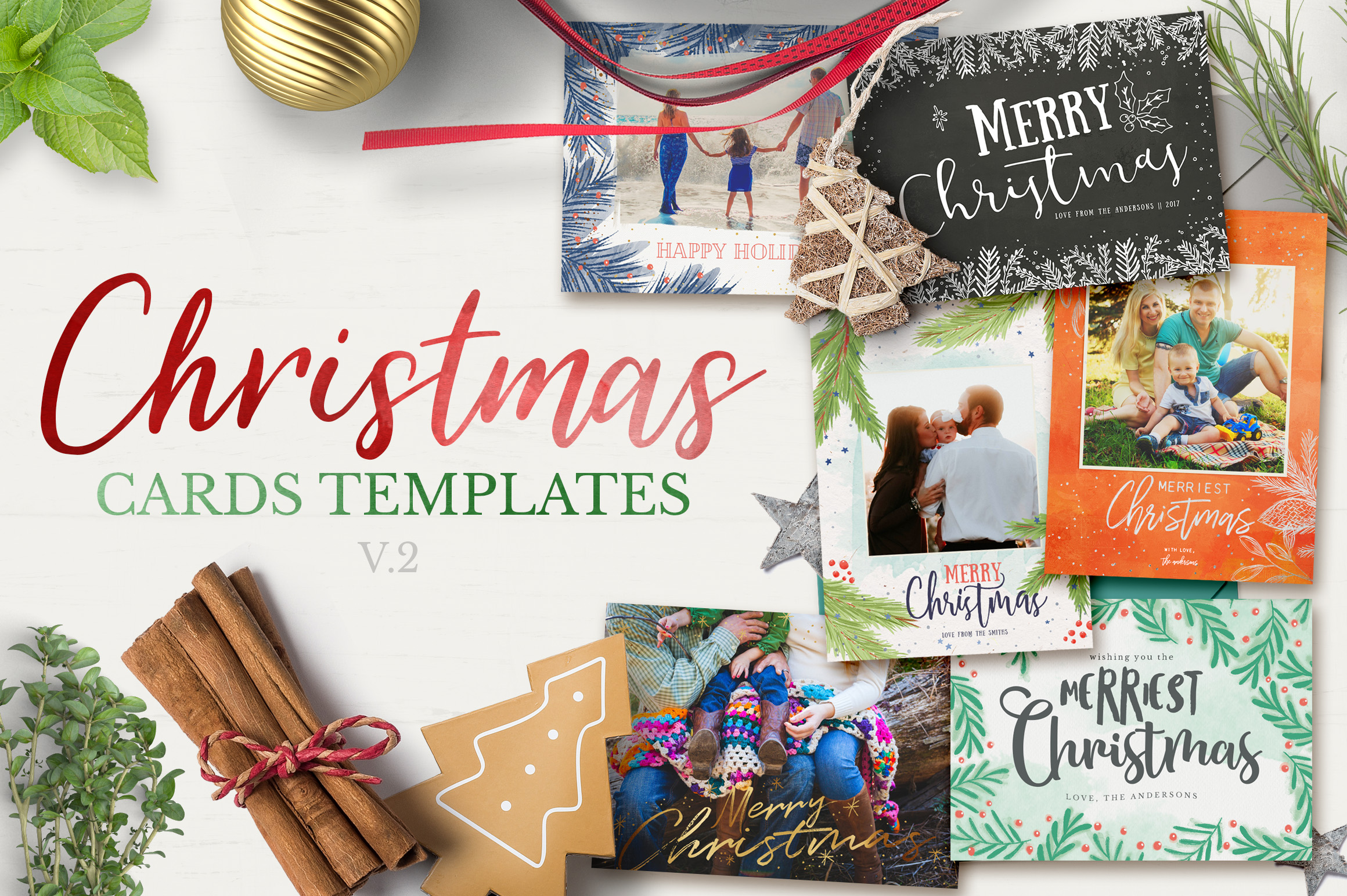 Christmas Cards Template V2 38776 Card Making Design Bundles Christmas Cards Template V2 38776 Card Making Design Bundles