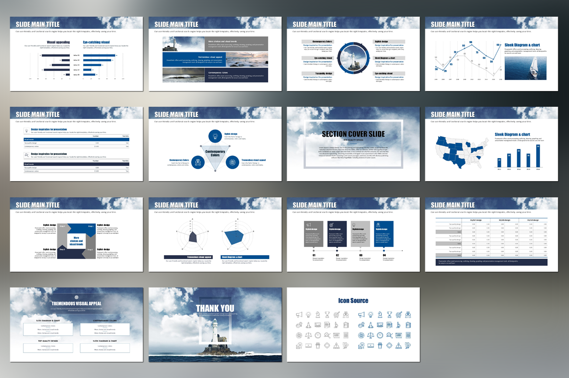 Lighthouse PowerPoint Template (82346) | Presentation Templates ...