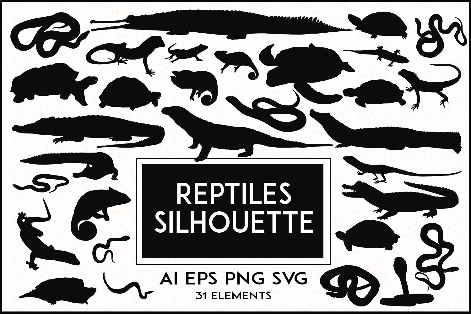 Reptiles silhouette