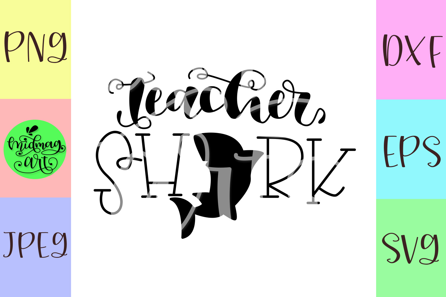 Teacher shark svg, Back to school svg