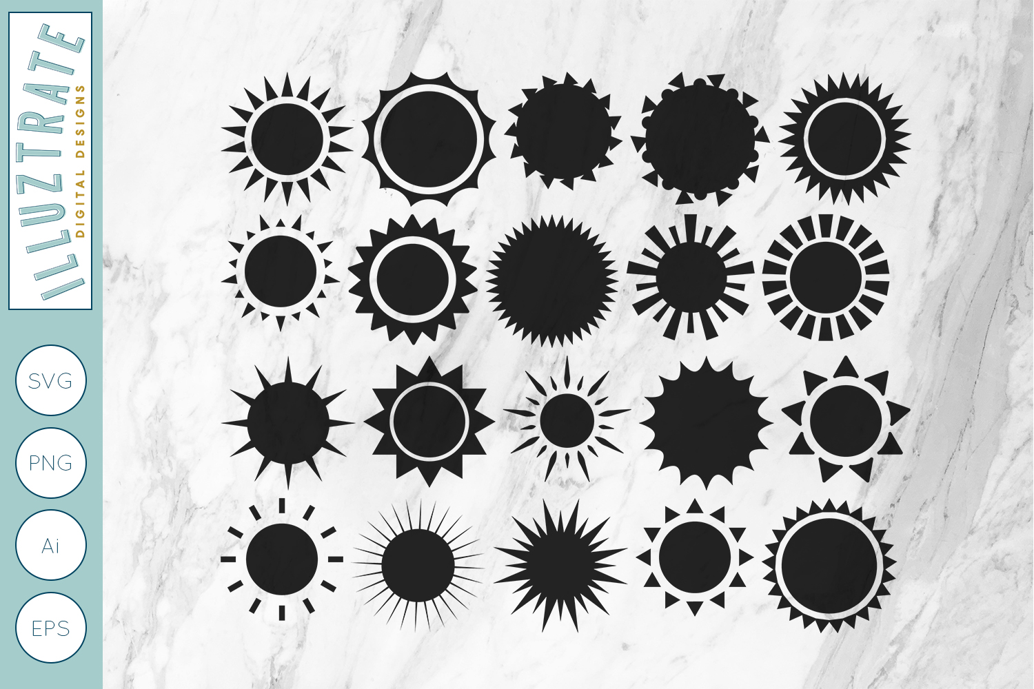 Sunshine SVG Cut File - Clipart, DXF, PNG