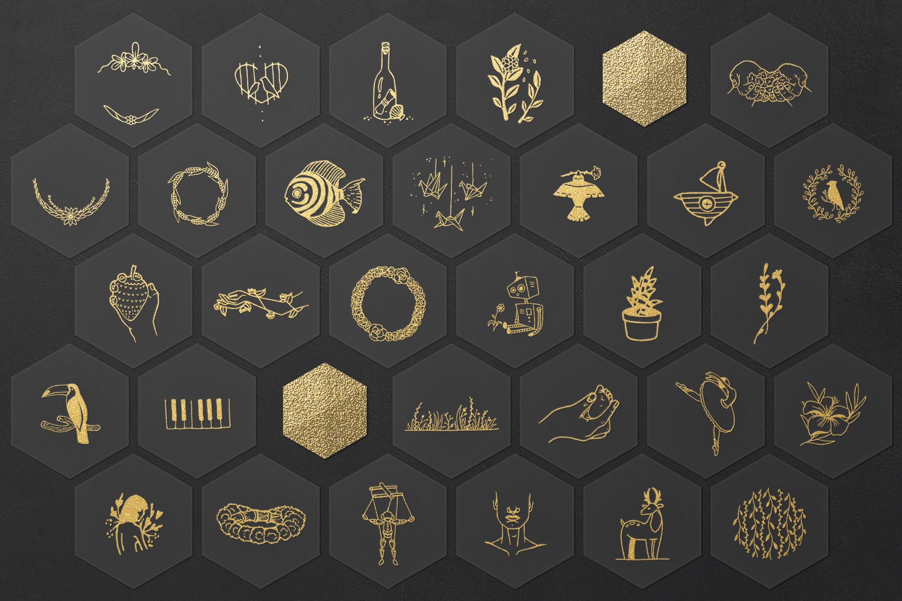 150 Hand Drawn Elements -Logo- (297994) | Illustrations | Design Bundles