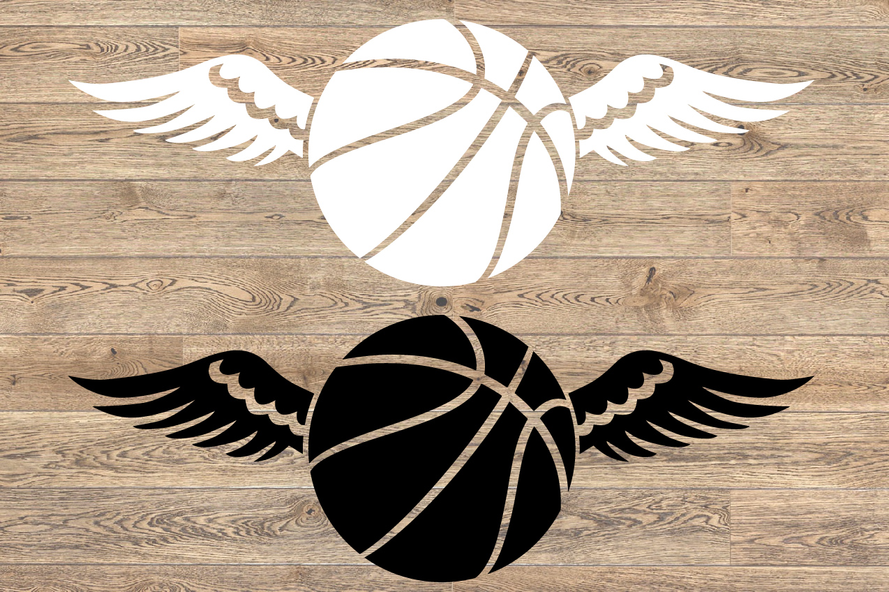 Basketball Wings svg valentine's day Angel feathers 1198s (194085 ...