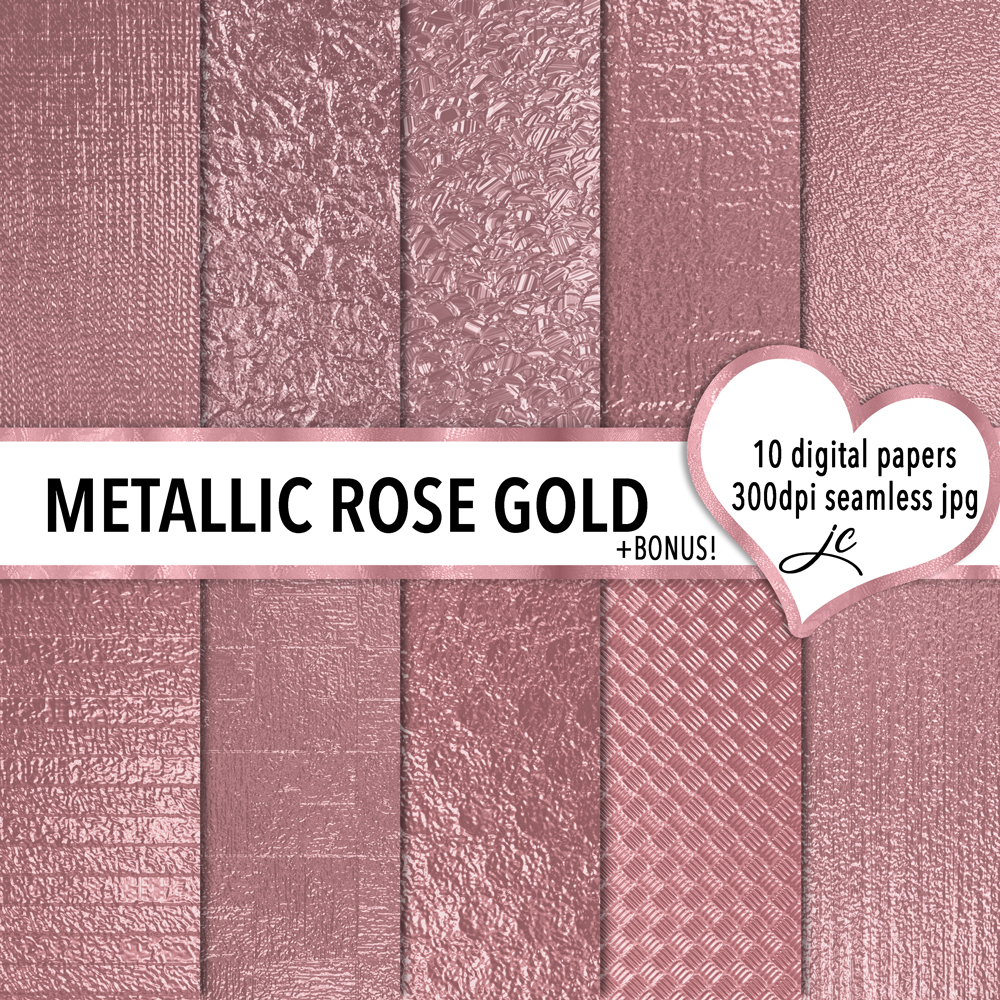 Metallic Rose Gold Textures (56495) | Textures | Design Bundles
