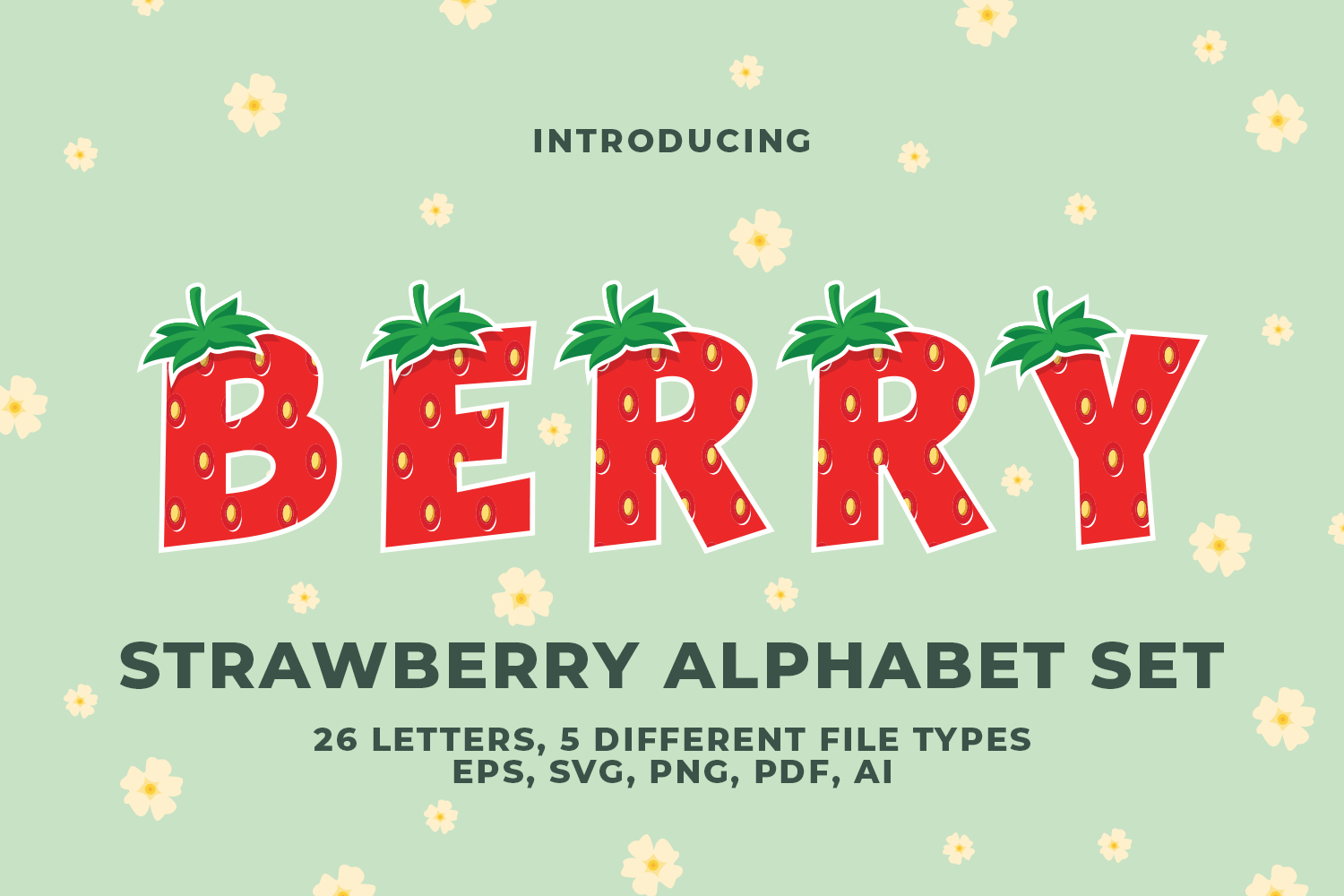 Strawberry Alphabet Set