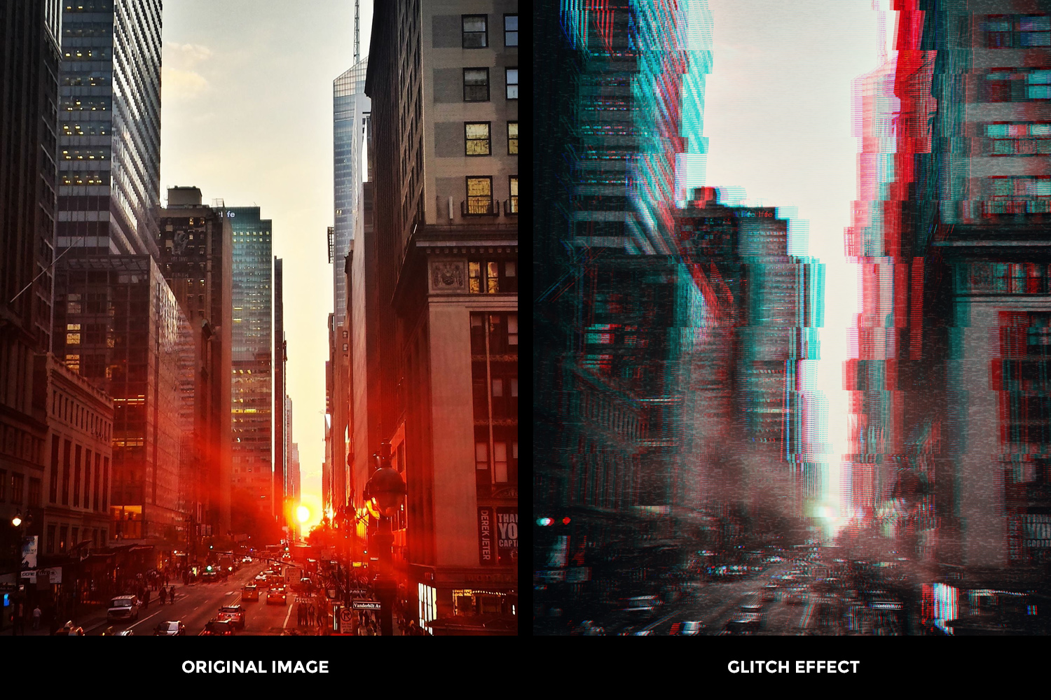 Digital Glitch Effect (121000) | Actions | Design Bundles