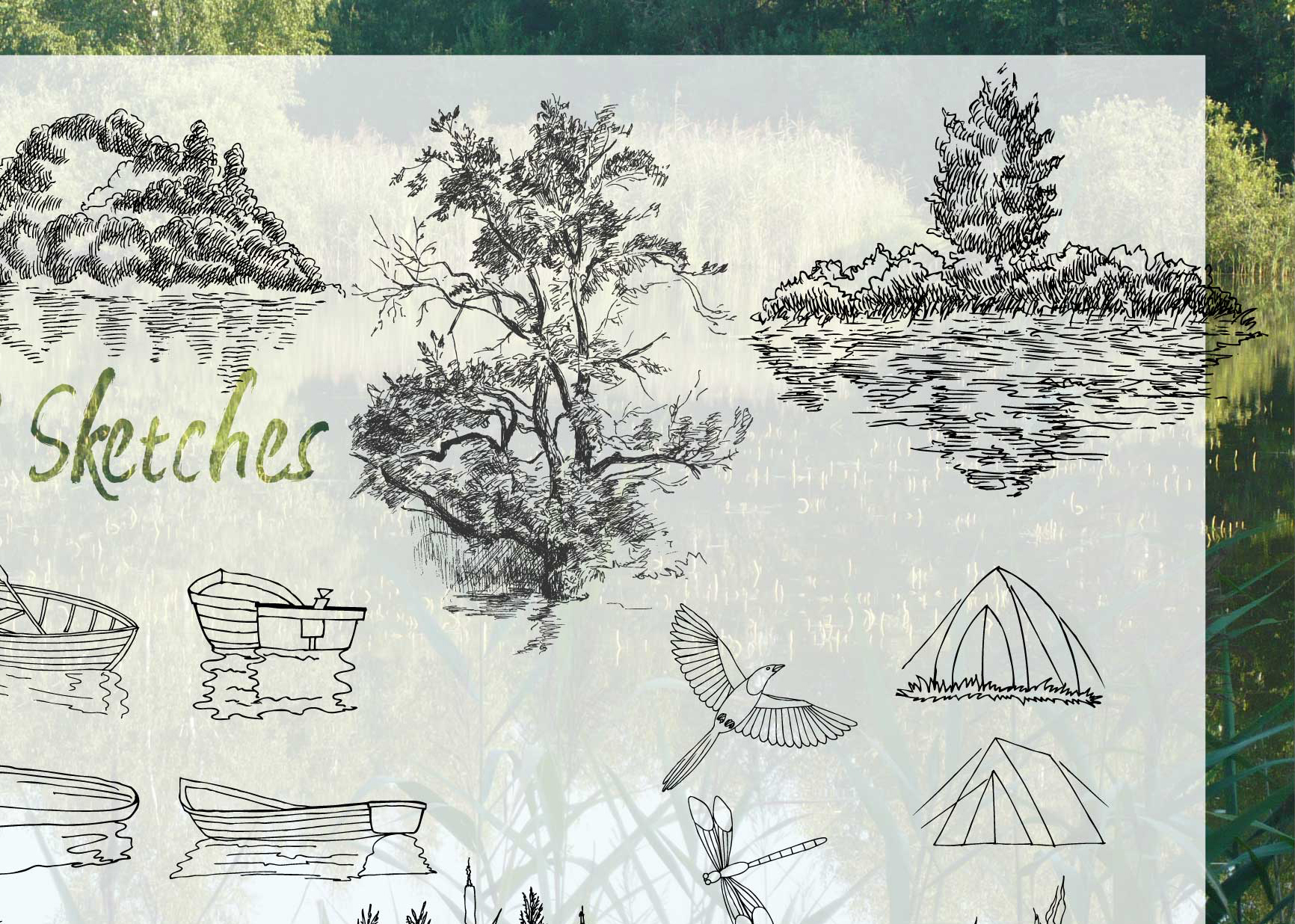 Summer on the Lake. Sketches and Watercolor (74937) | Illustrations ...