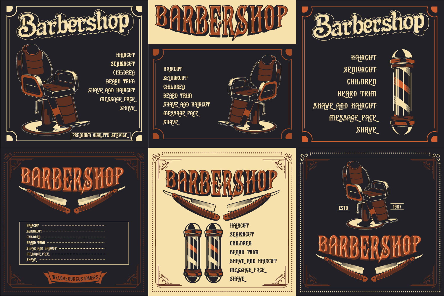 Barber shop design elements