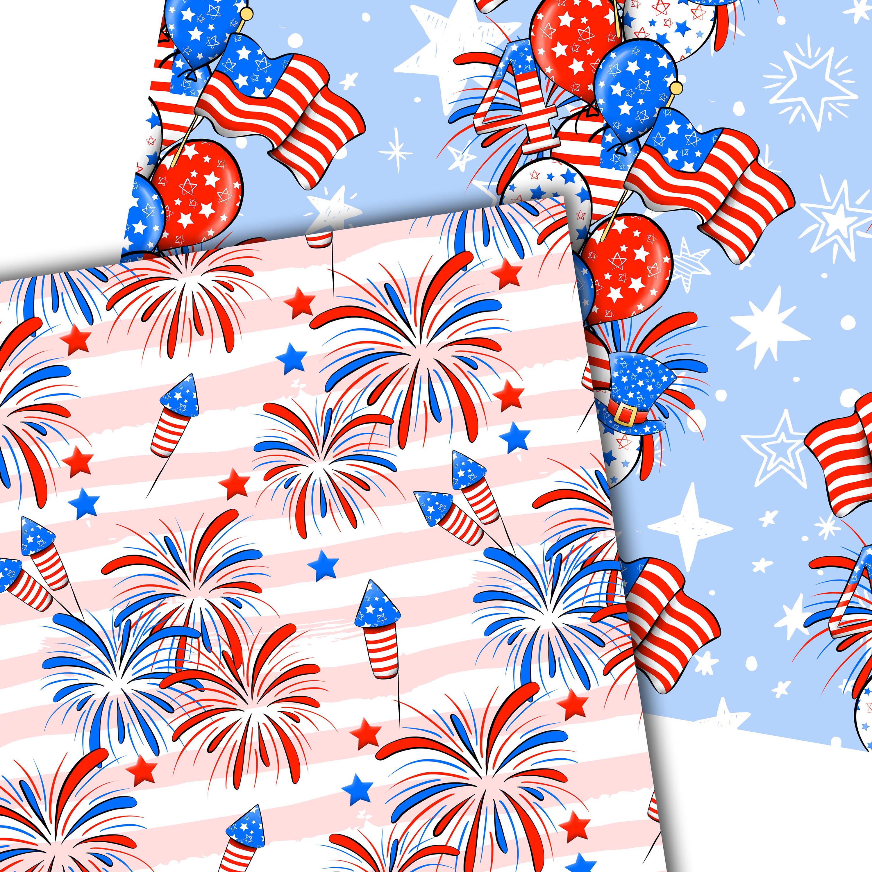 USA seamless patterns