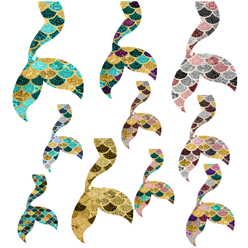 Glitter Mermaid tails and tops