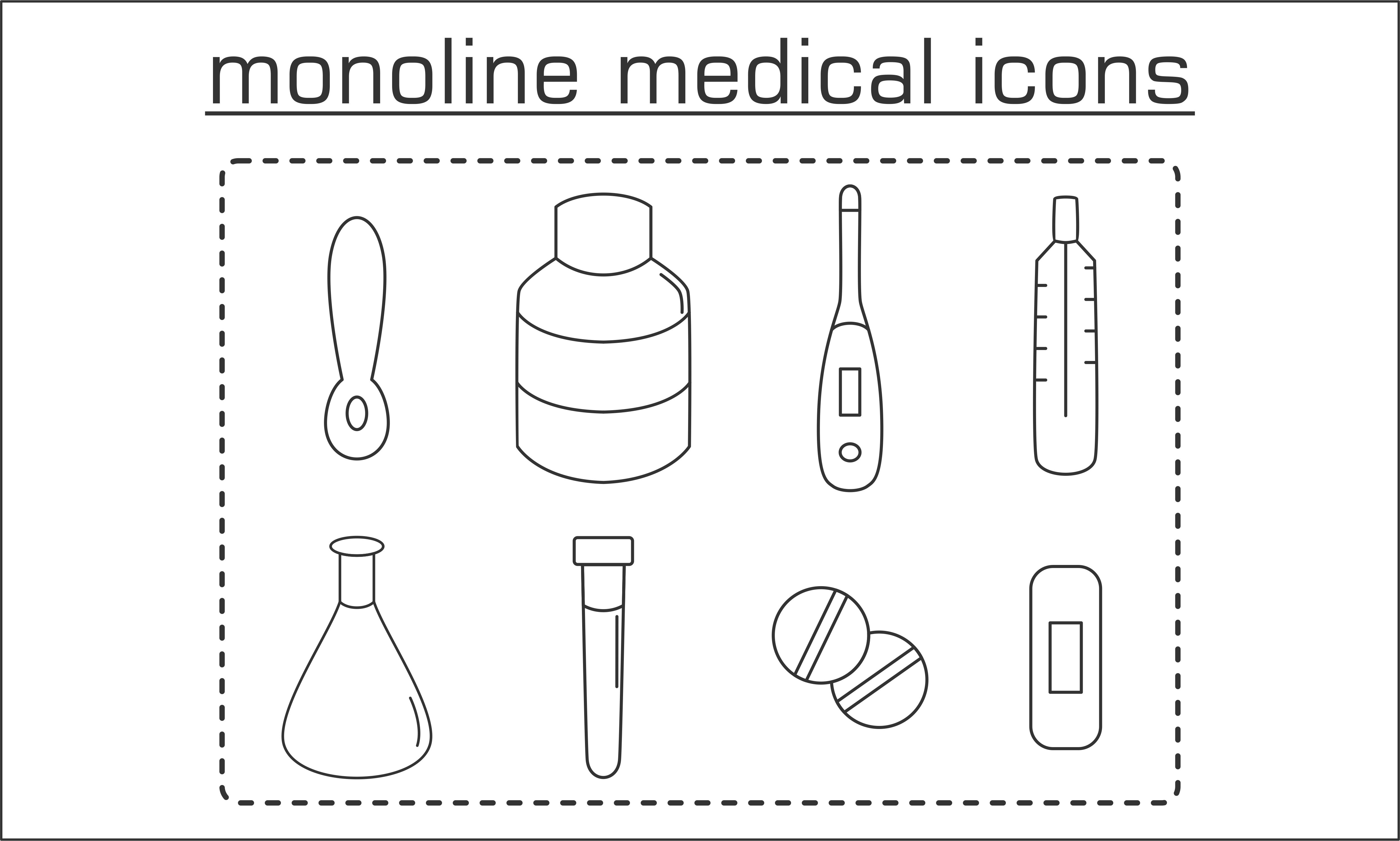 Monoline Medical Icons