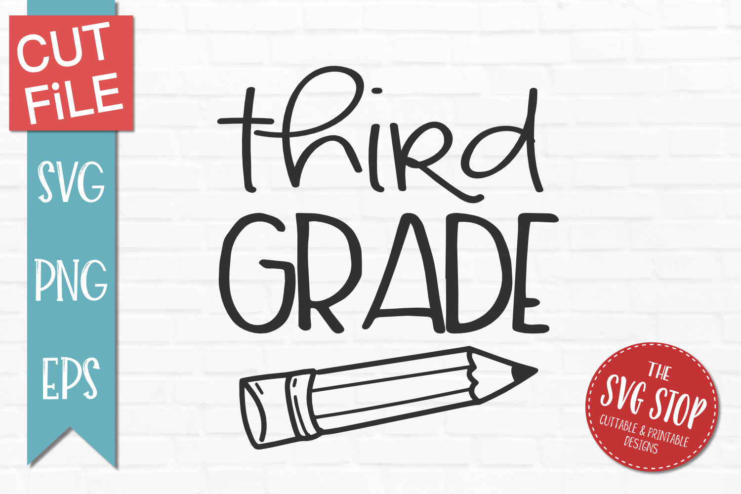 Third Grade Pencil-SVG, PNG, EPS (312462) | SVGs | Design Bundles