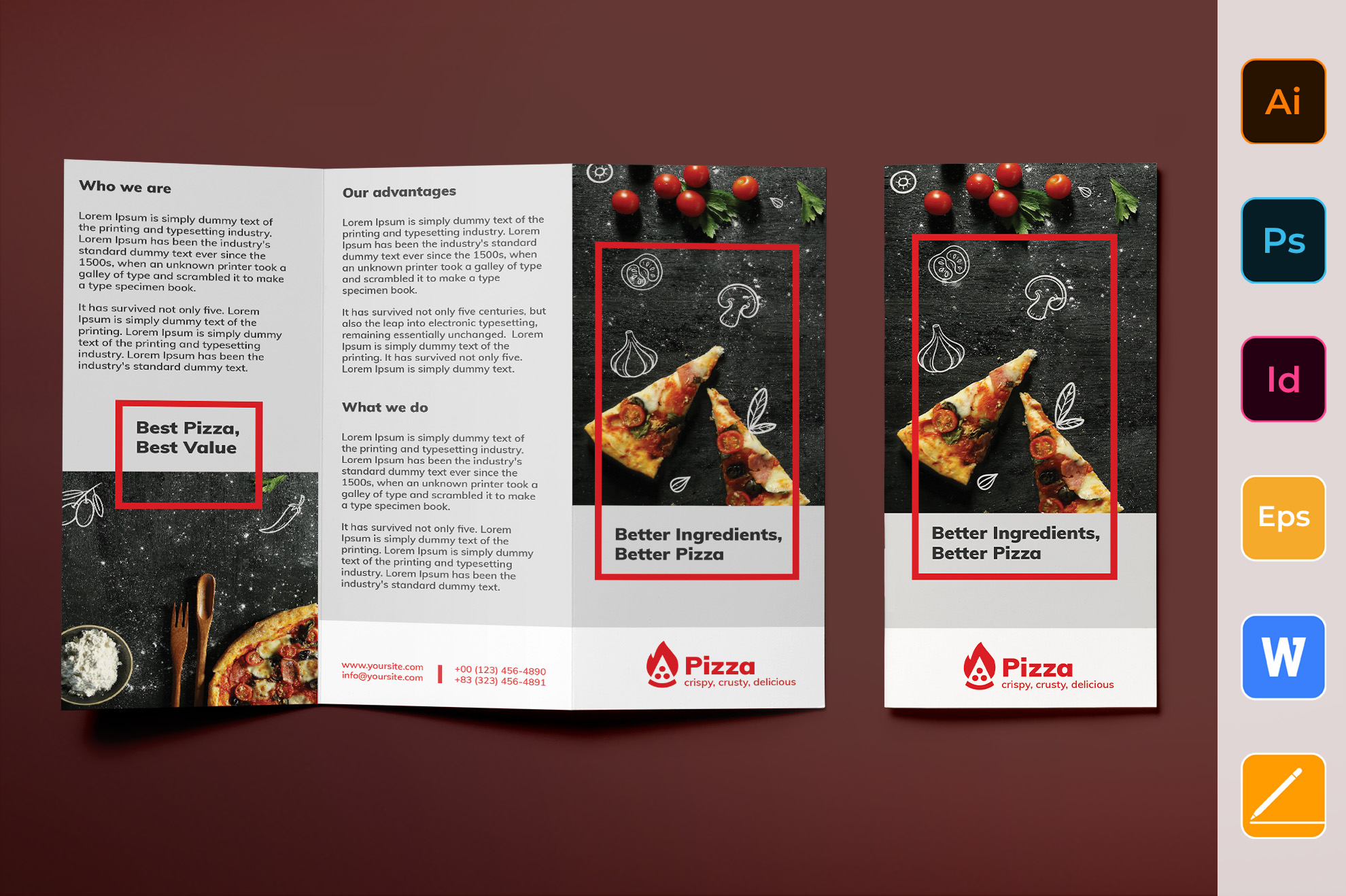 Pizza Brochure Trifold