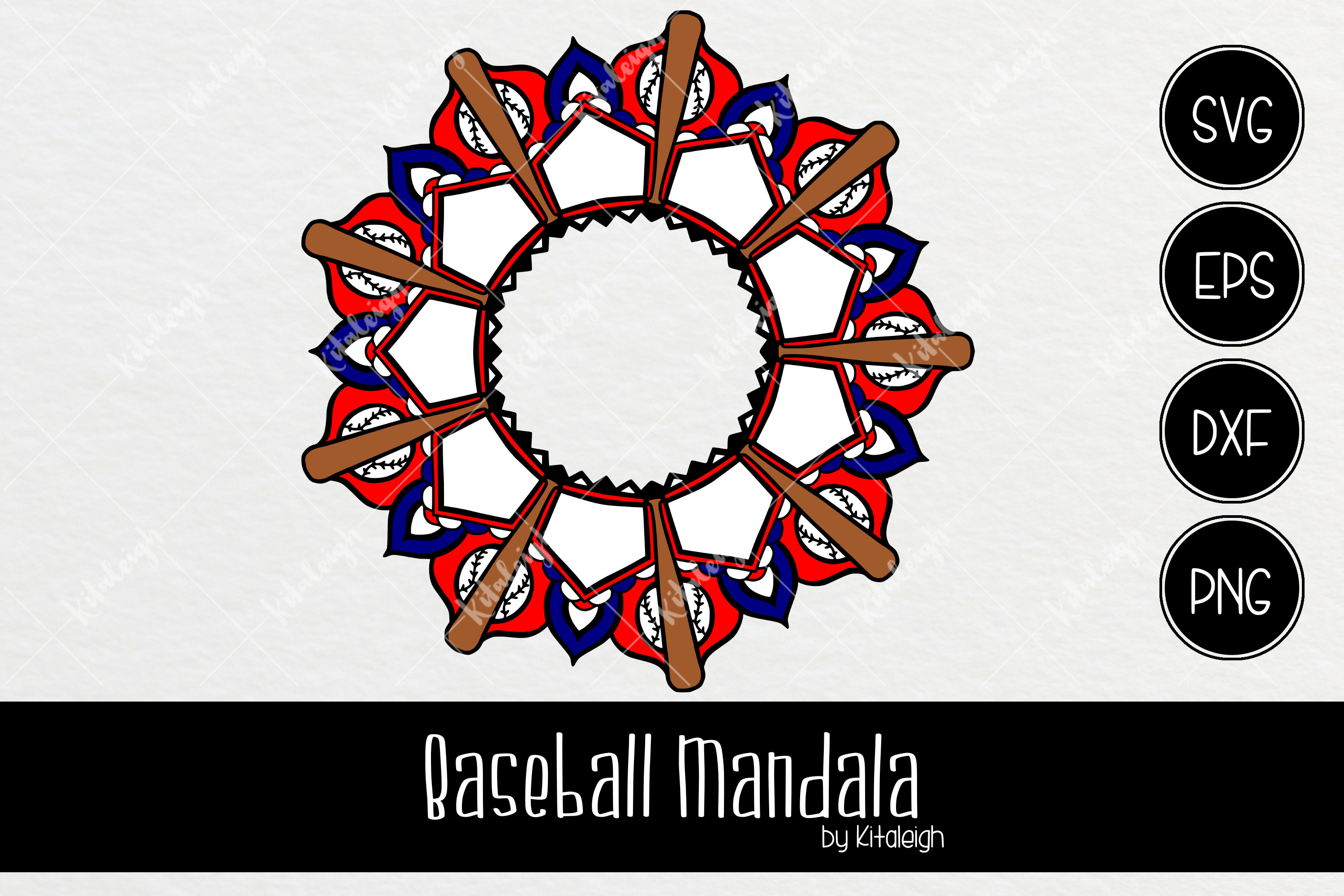 Baseball Mandala Monogram (88540) | Illustrations | Design Bundles