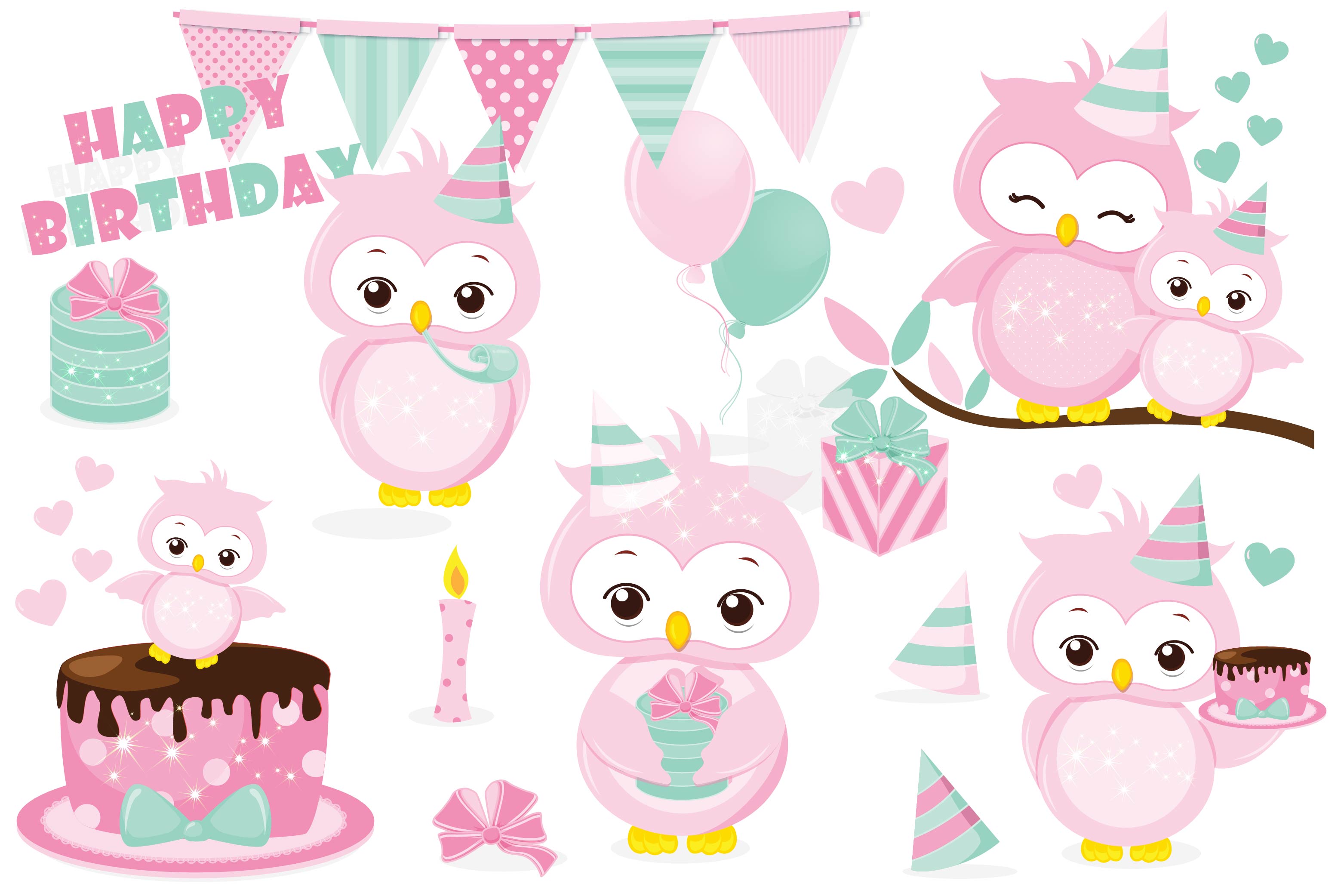 First Birthday Owl Clip Art