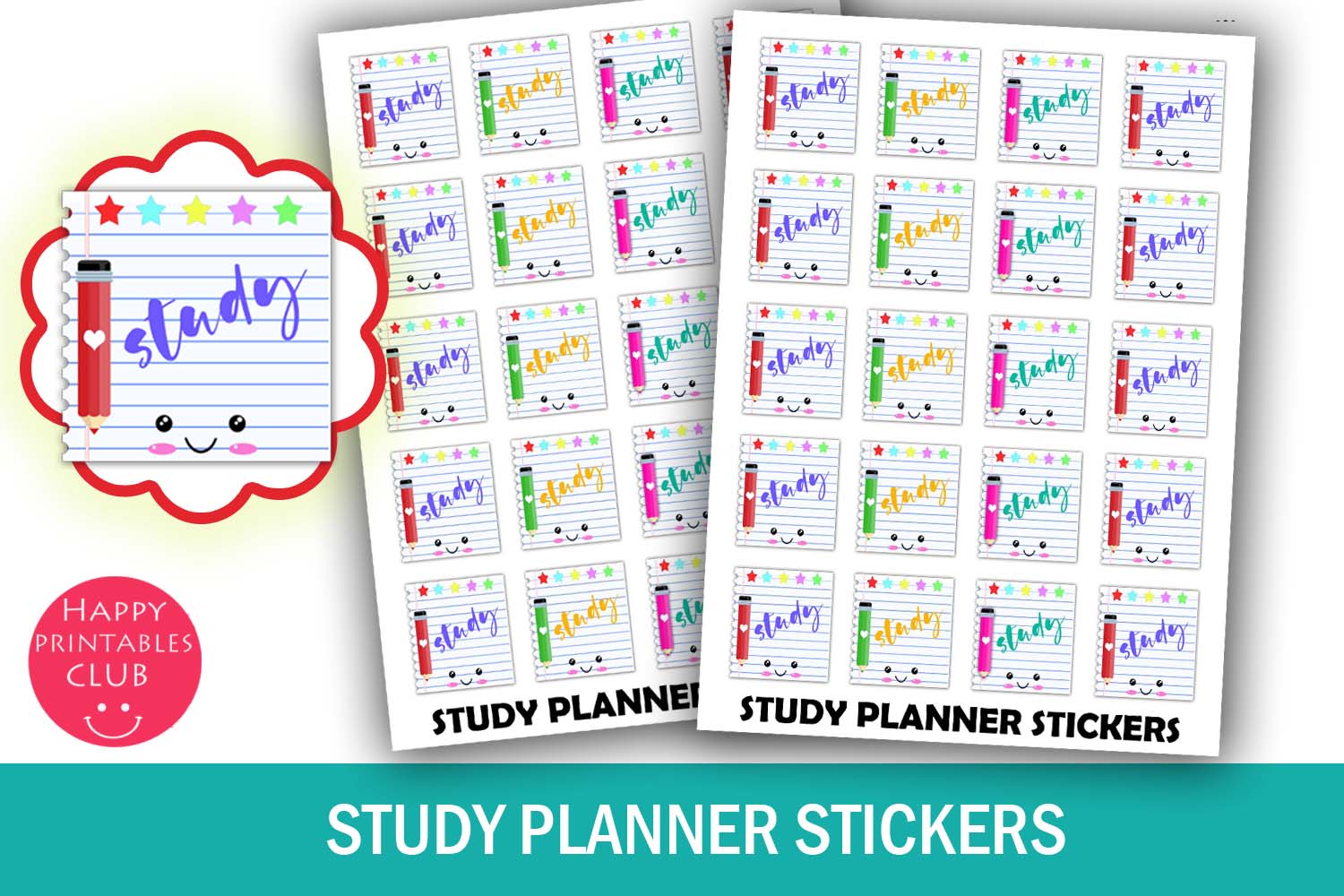 Study Planner Stickers-Kawaii Student Planner Stickers (149604 ...