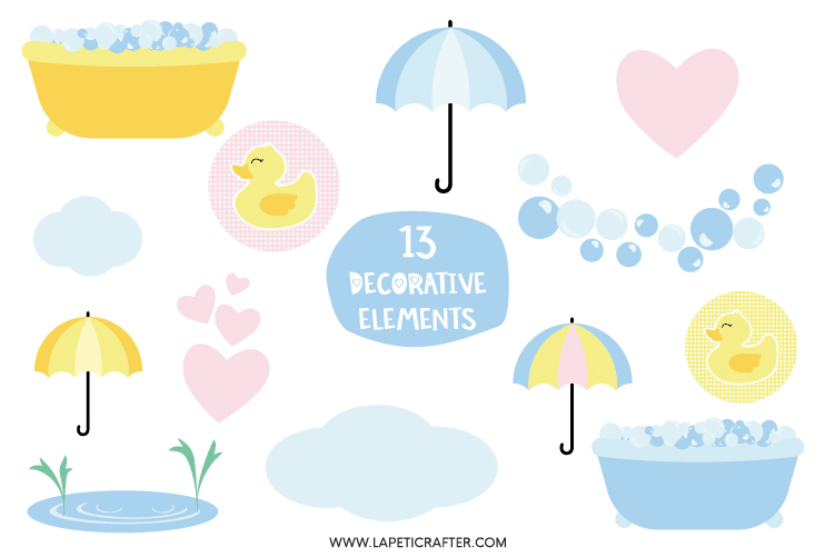 Rubber duck clipart set, summer duckies vector download (278394 ...