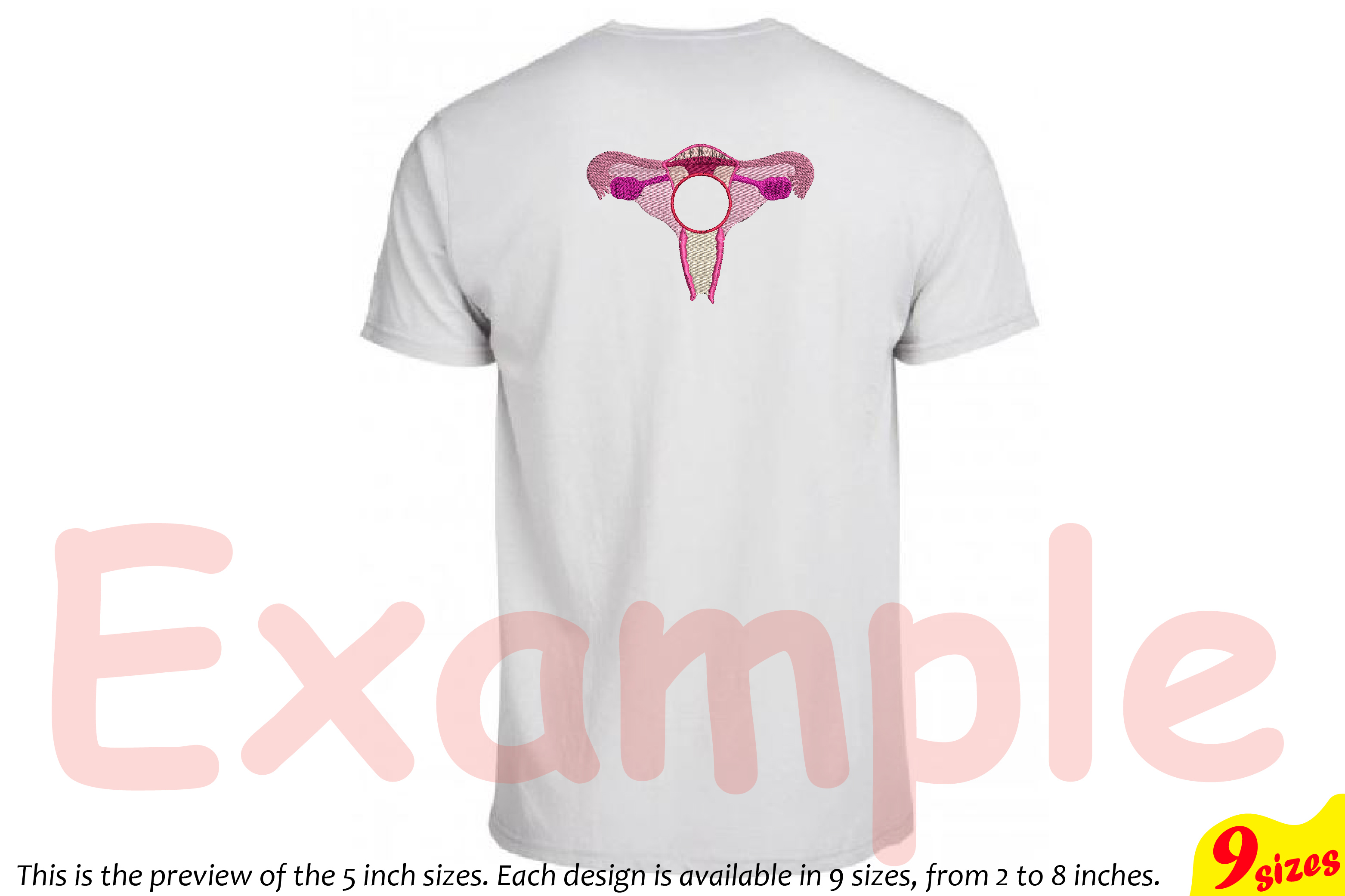 Uterus Circle & Split Embroidery Design Machine Commercial Use digital ...