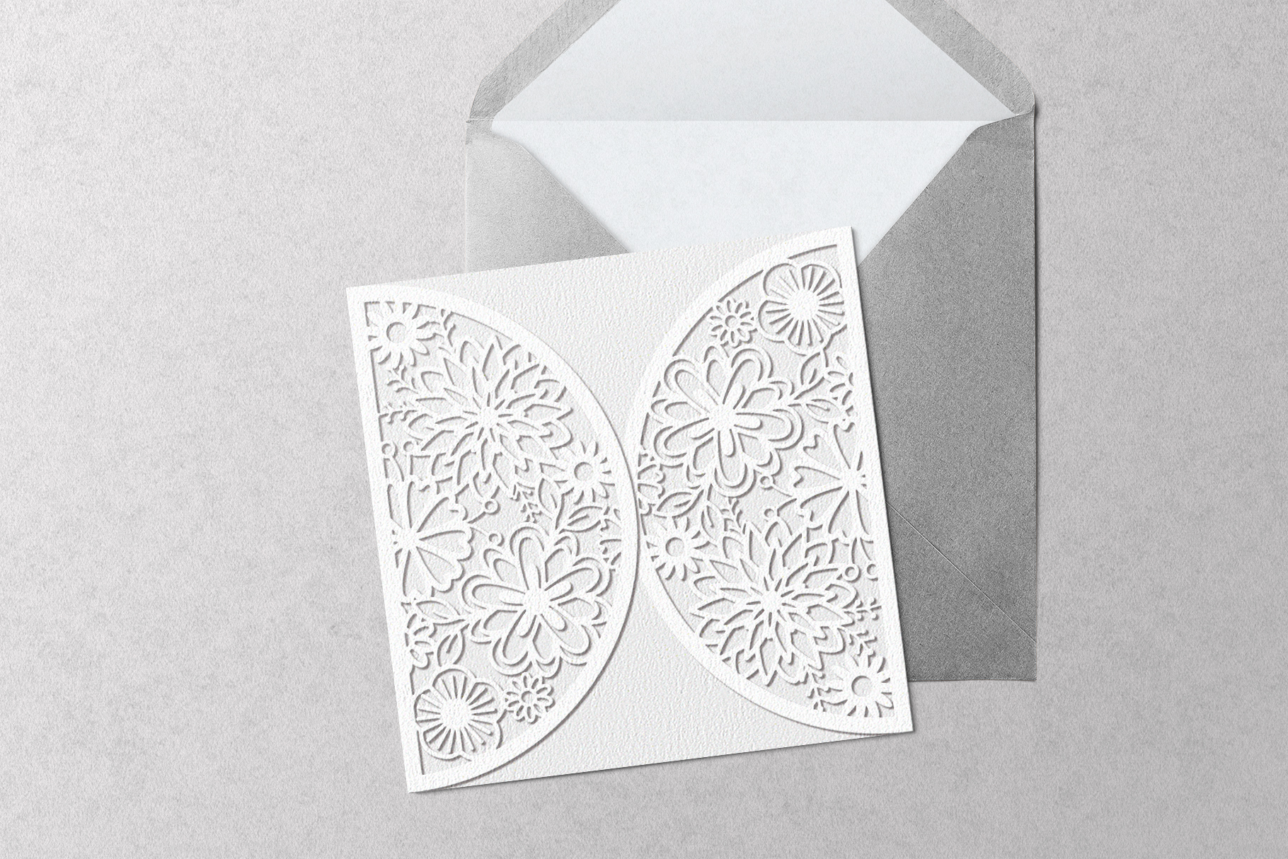 SVG Template Of Wedding Card Cut File For Cricut Laser Cut 453457 