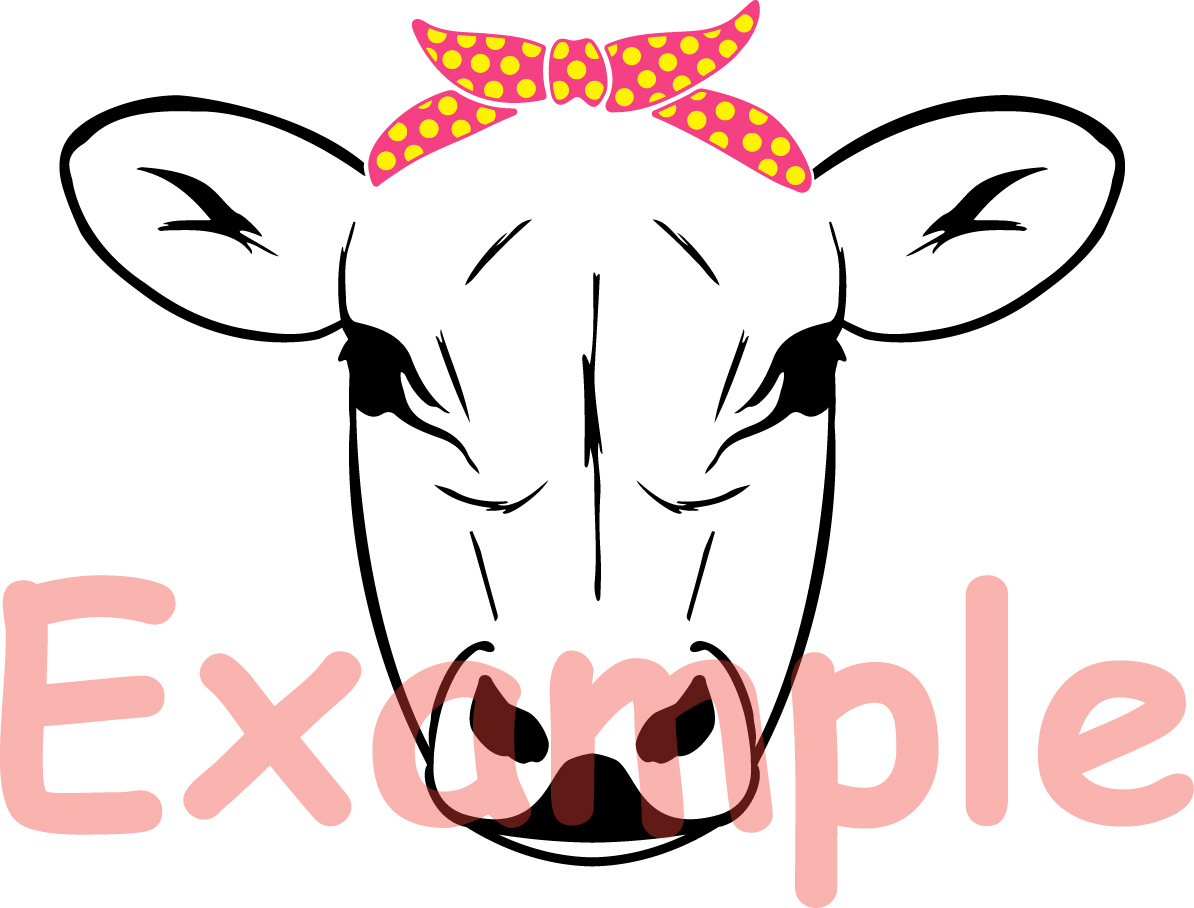 Cow Head whit Bandana SVG, cowboy western Farm Milk 773S