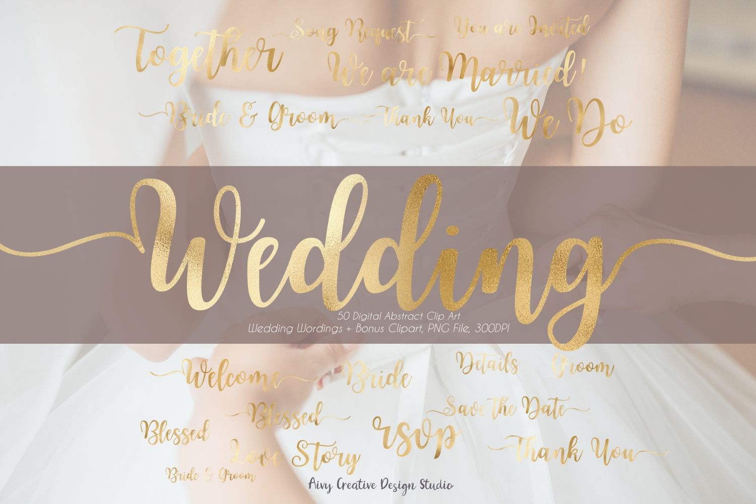 Wedding Bundle Graphics and Backgrounds | Invitation (445565 ...