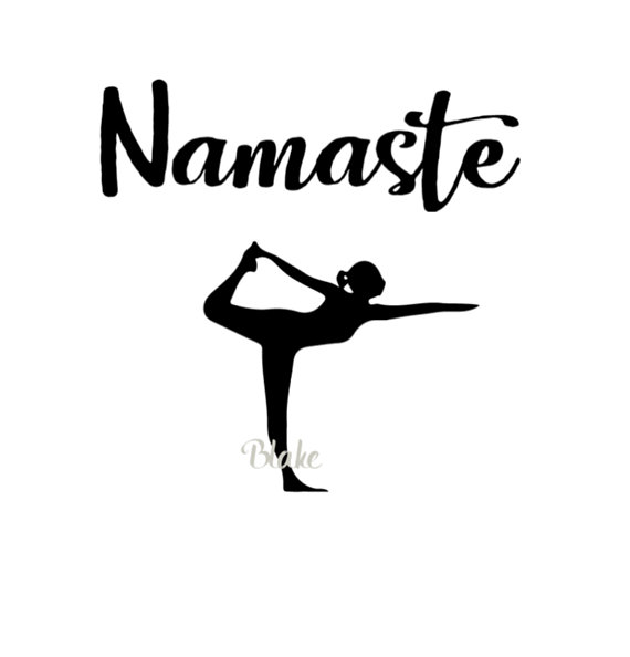 Namaste svg cut file, Yoga pose svg for silhouette cameo or cricut logo ...